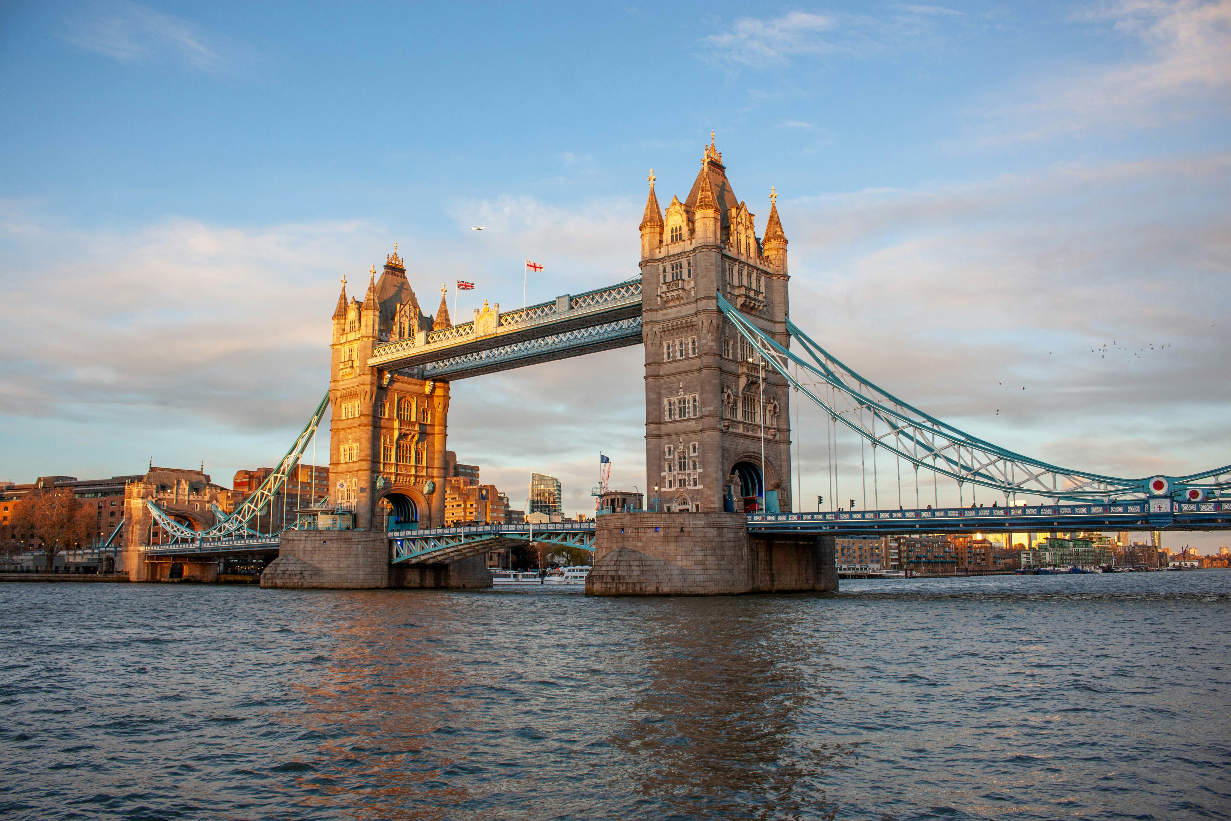 Tower Bridge in Golden Hour Light Over the Thames
