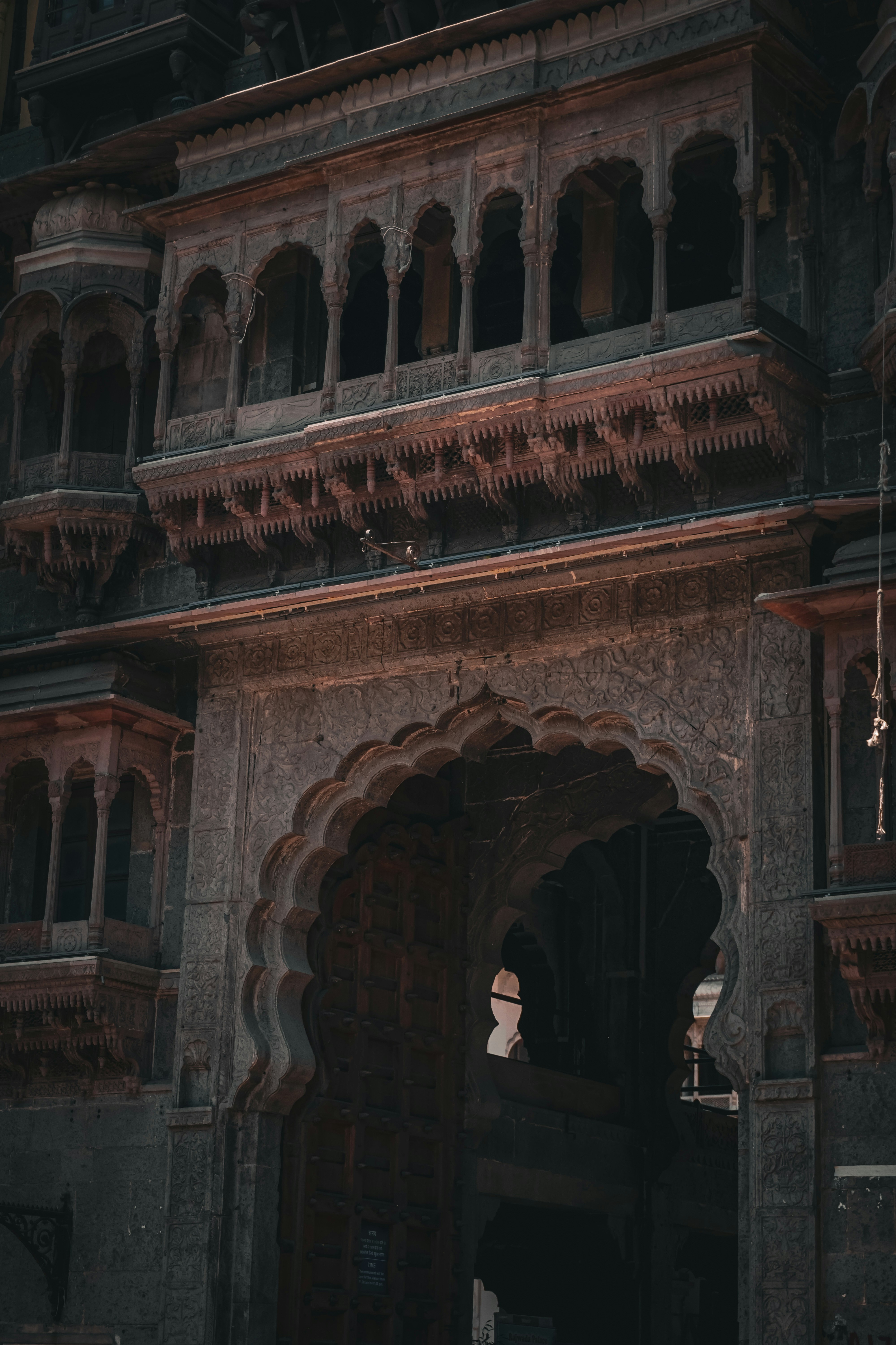 Arched Portal in Time-worn Carved Facade