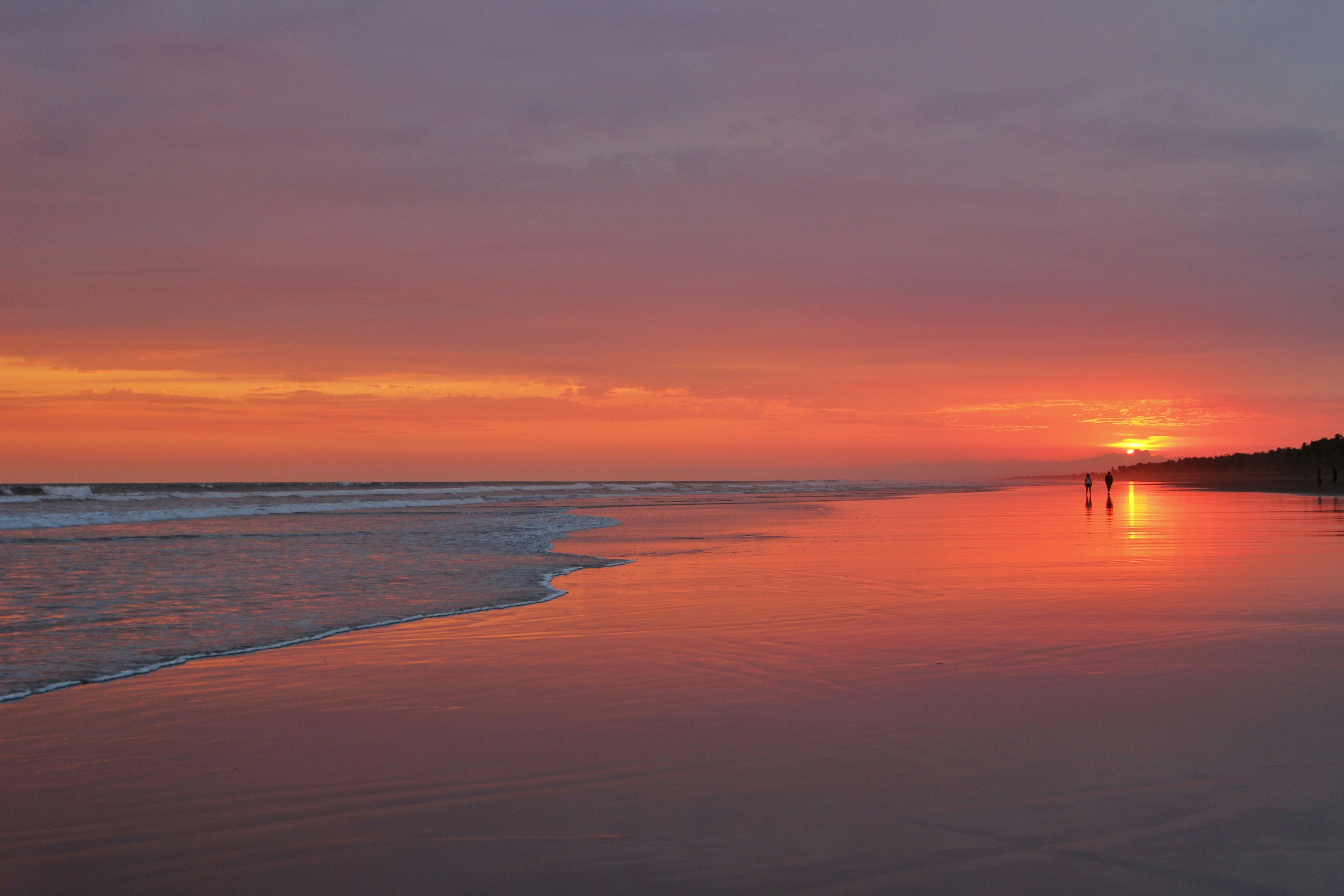 Sunset Vignette: Quiet Shoreline with a Saffron Sky