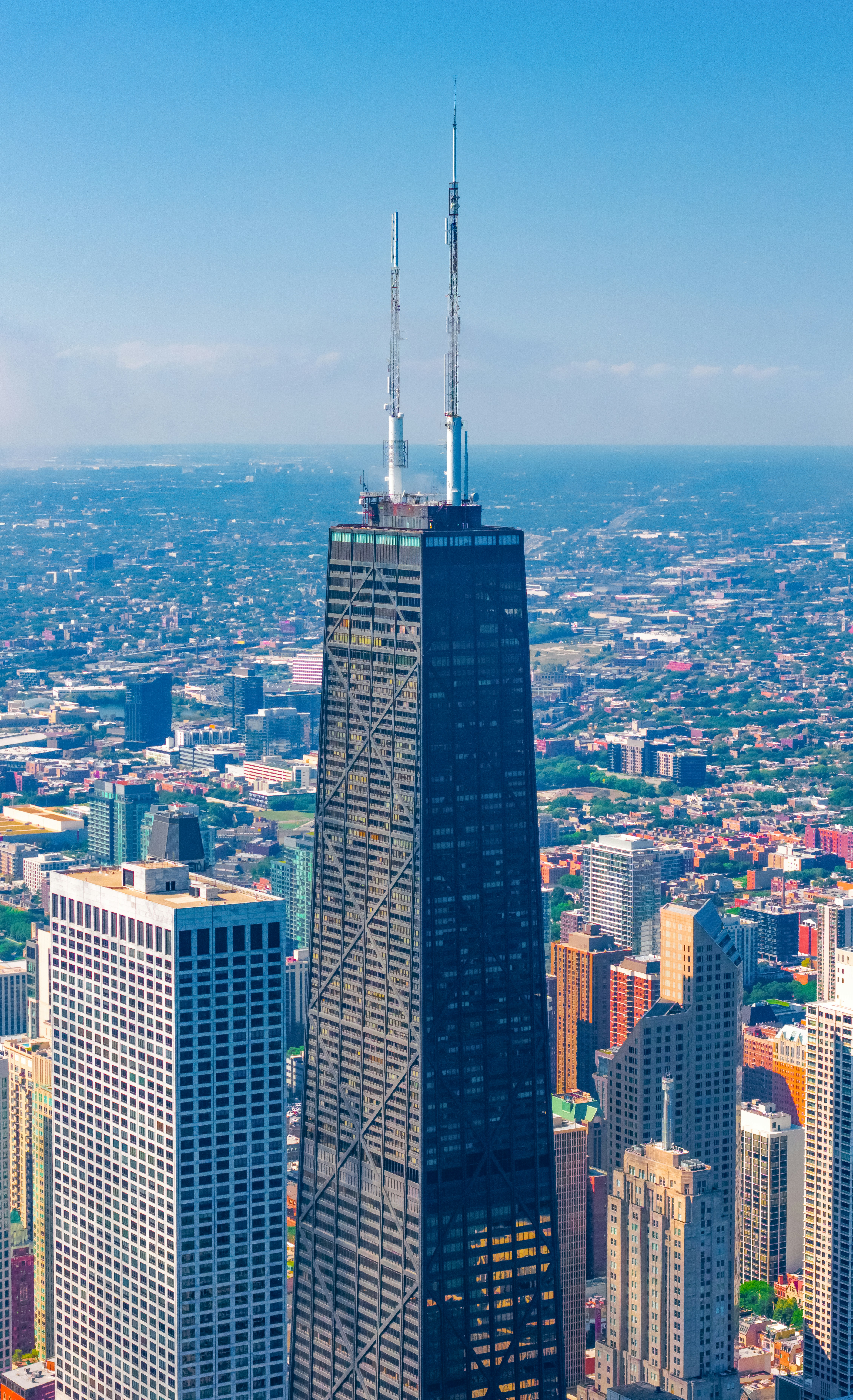 Aerial Peak: The Black Tower Reaching Toward the Sky