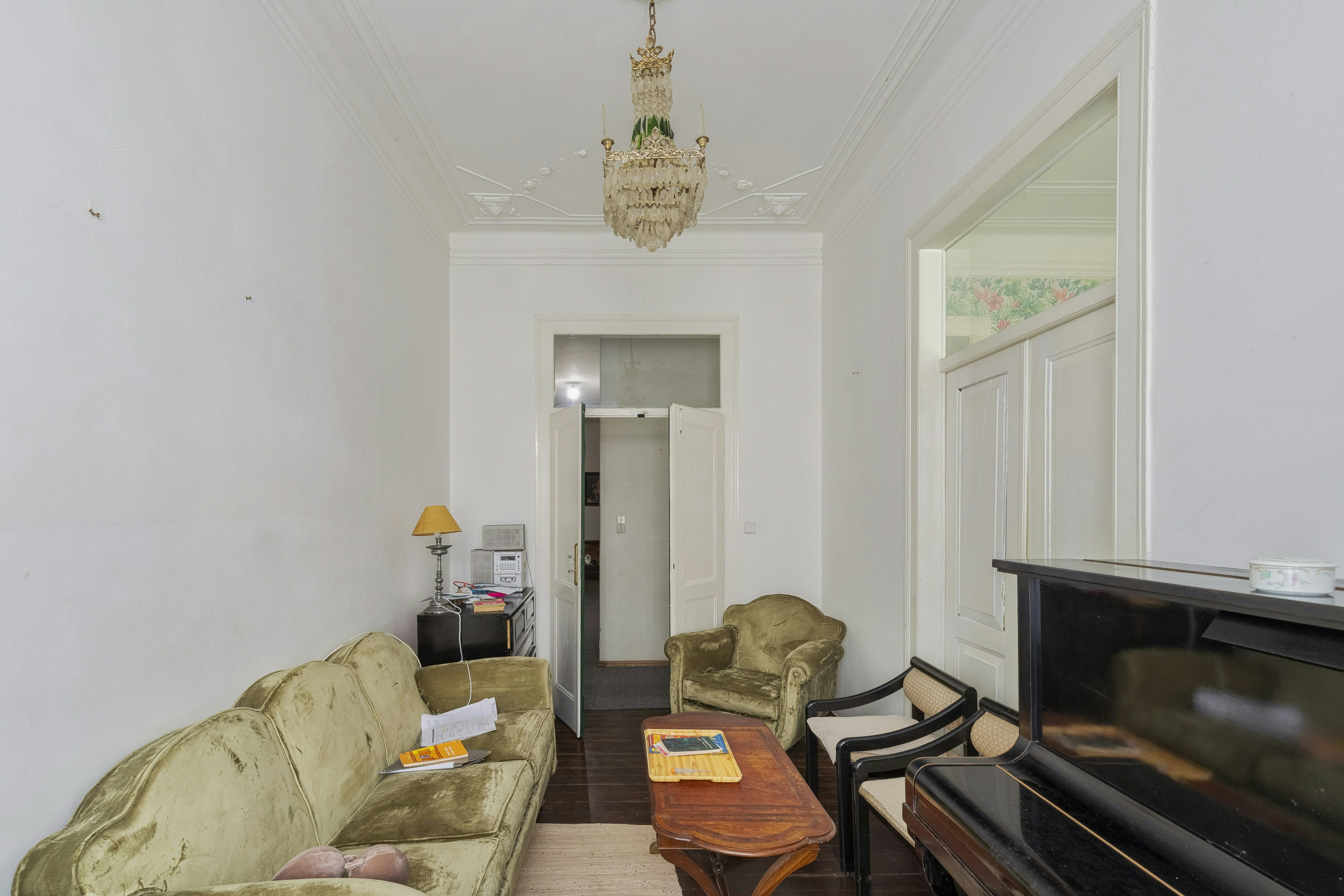 Dusty Parlor: A Quiet Corner with Piano and Comfort