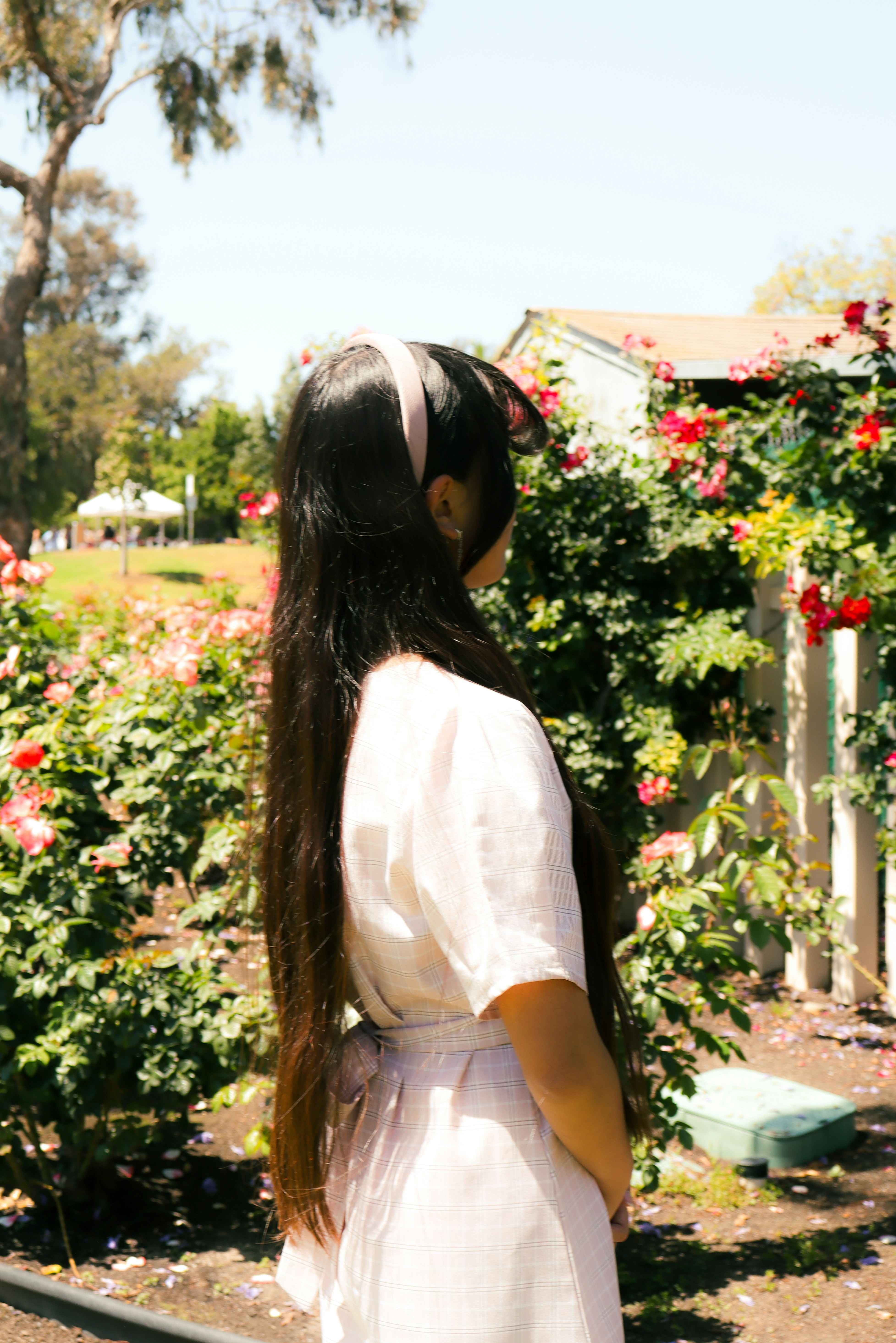 Portrait in a Flower Garden: Framing a Quiet Moment