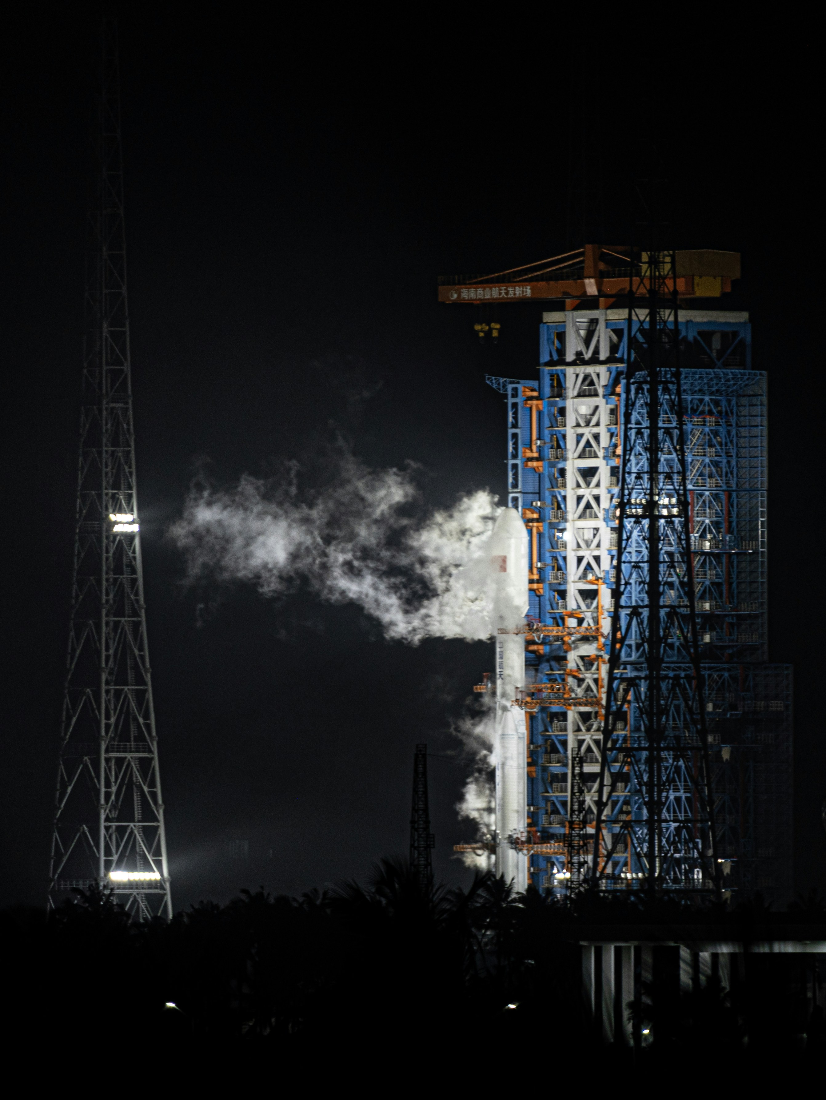 Night Launch Preparation: Silent Inferno at the Launch Pad