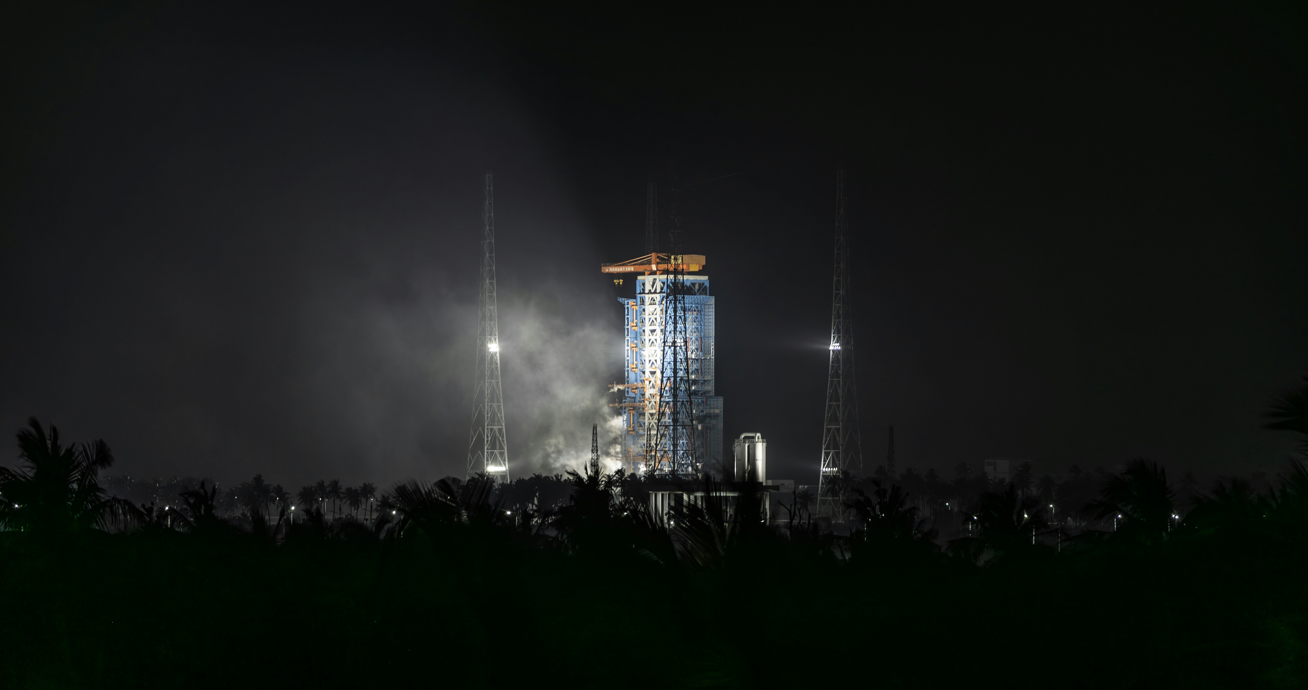 Lighthouse of Night: A Terminal Tower Rises Over a Quiet City