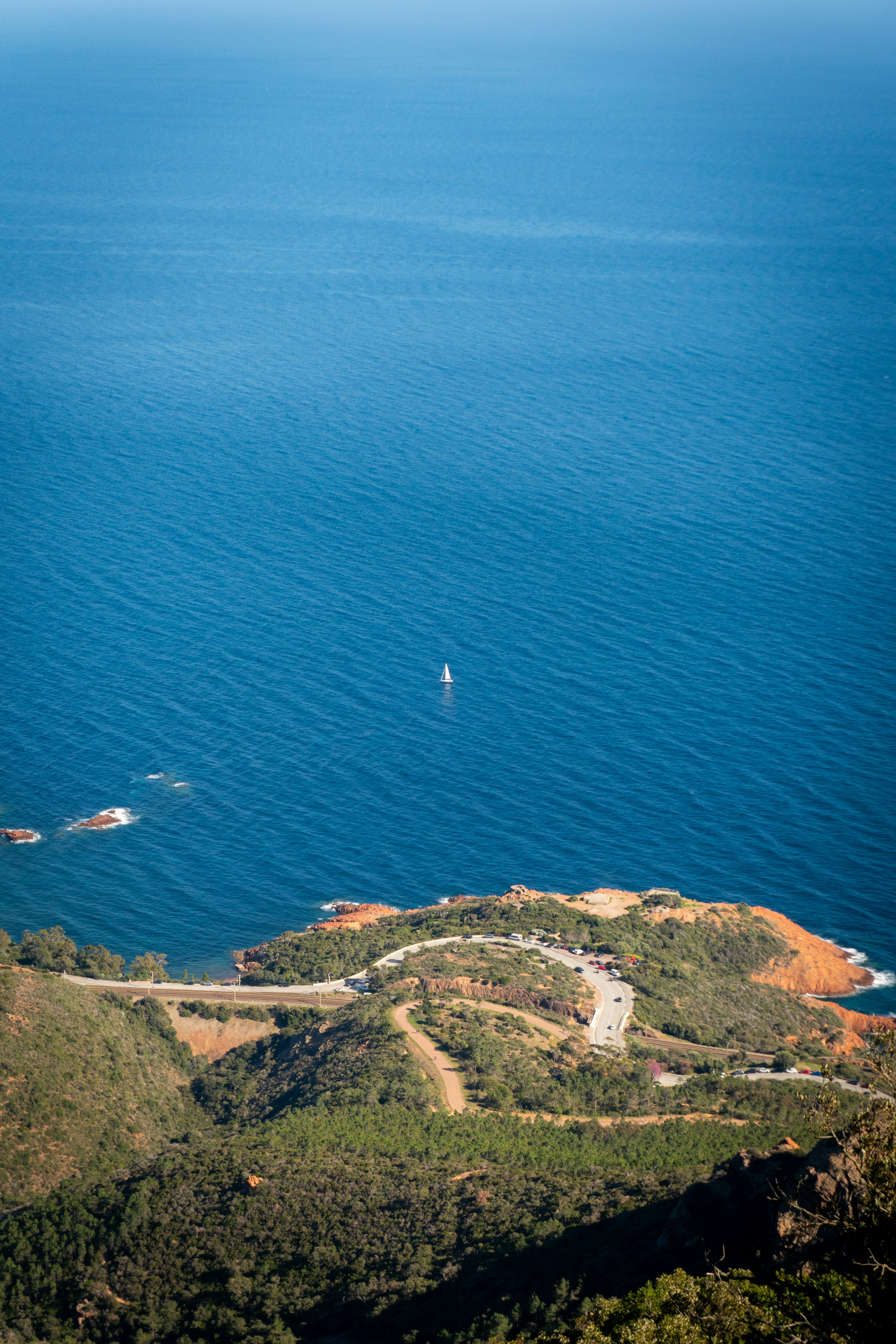 Coastal Cliffs and Sea Ribbon: A Quiet Helicopter View