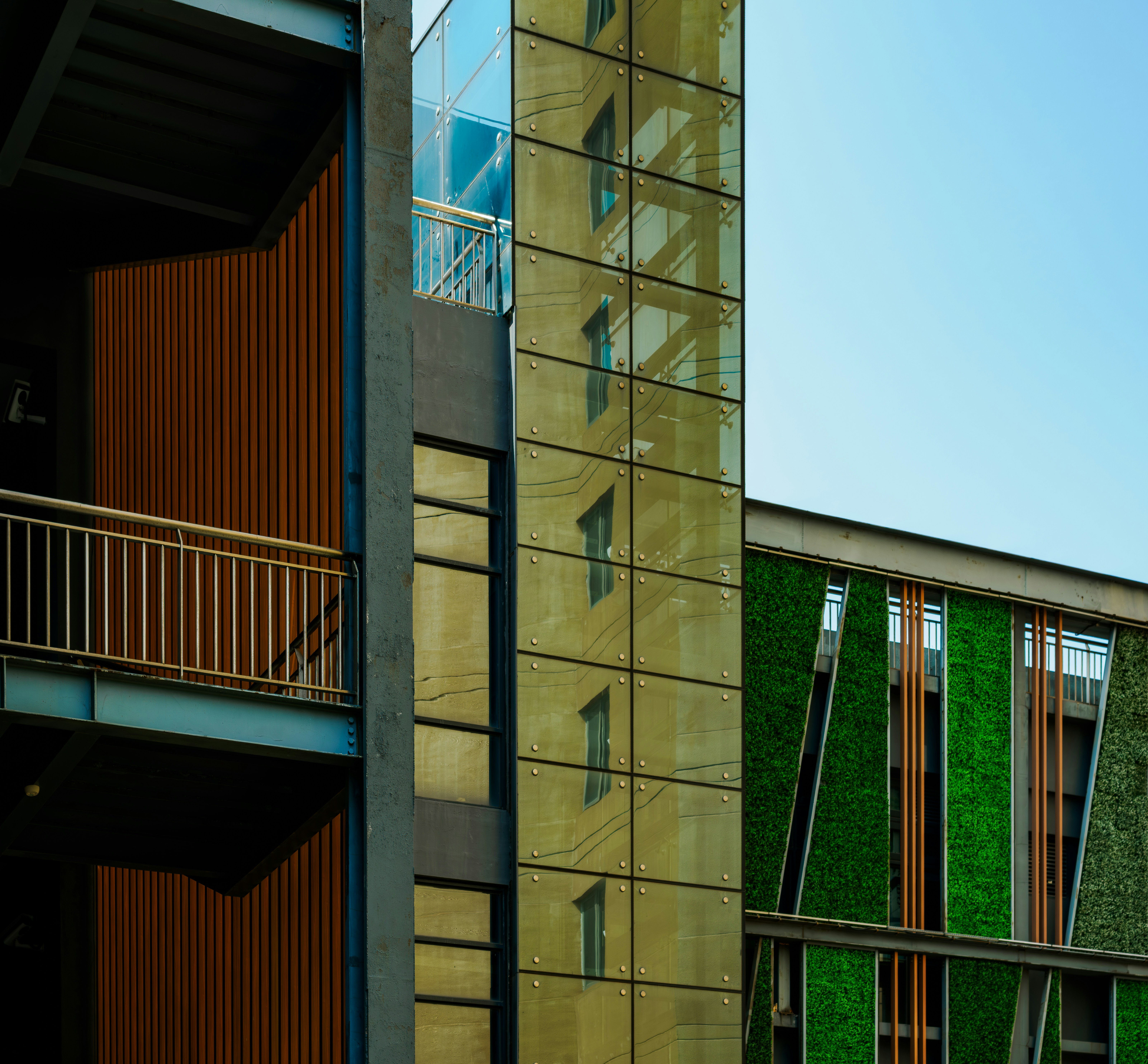 Glass Facades and Vertical Lines: A Modern Building Portrait