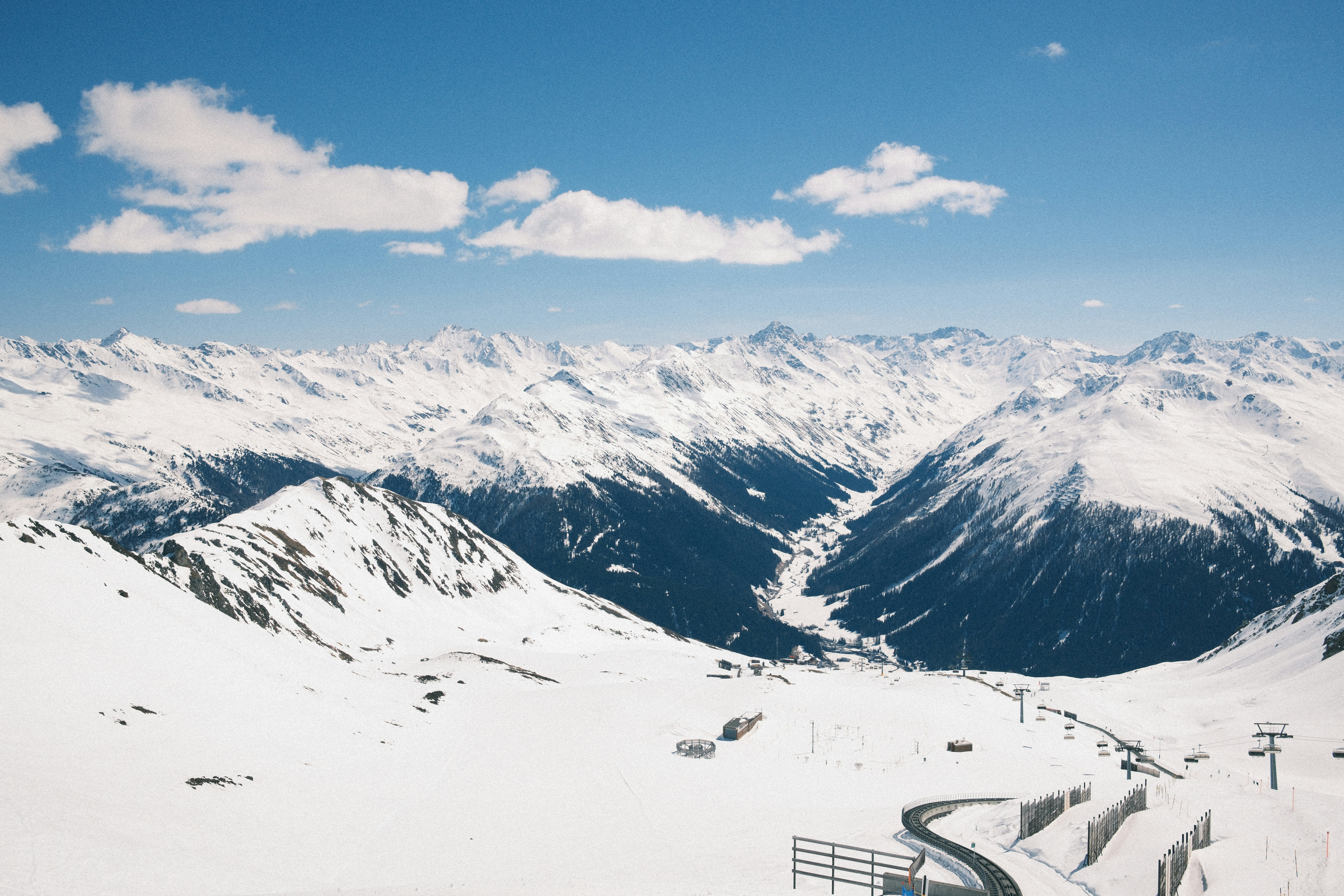 Aerial Silence Over Cerulean Slopes