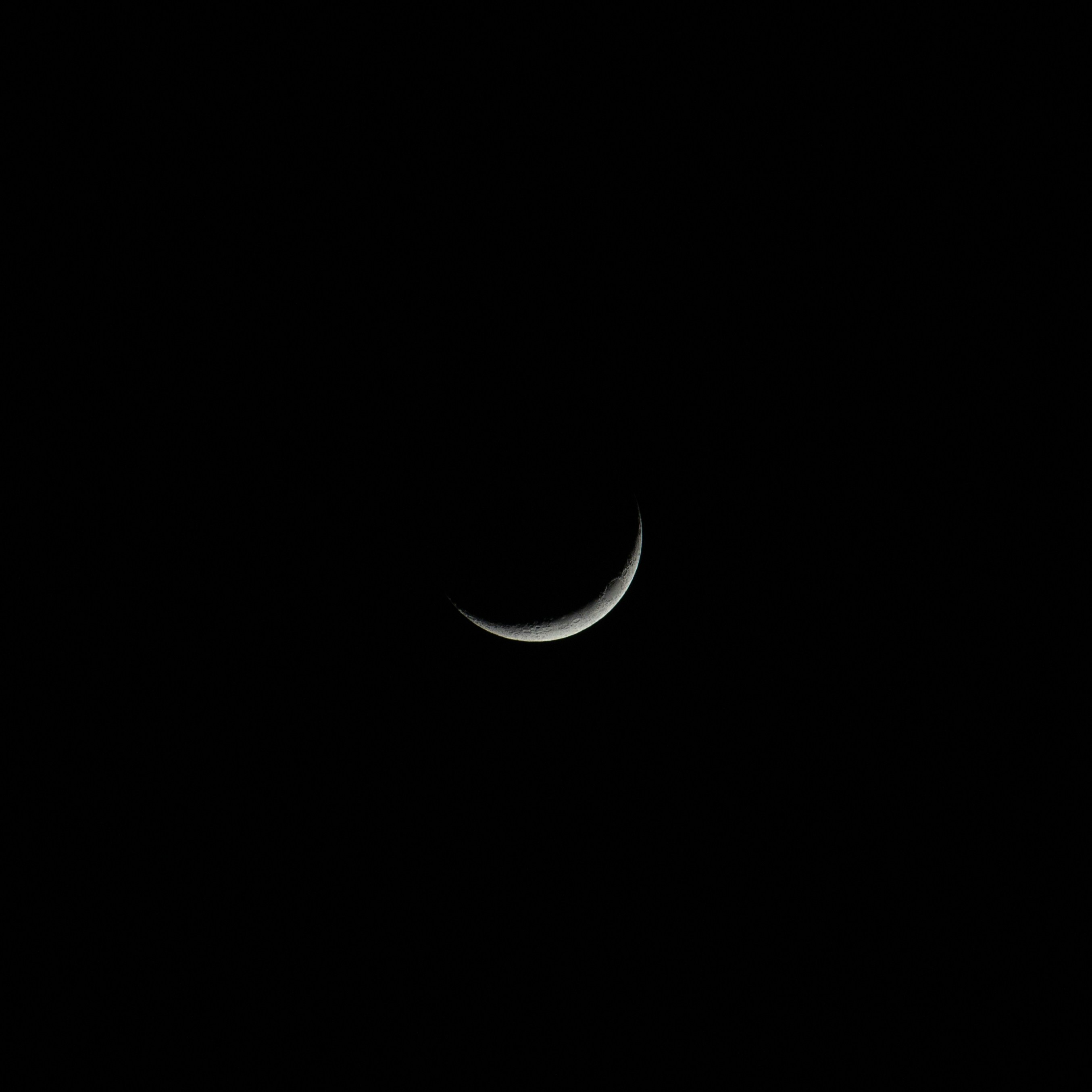 Lunar Crescent in a Velvet Night