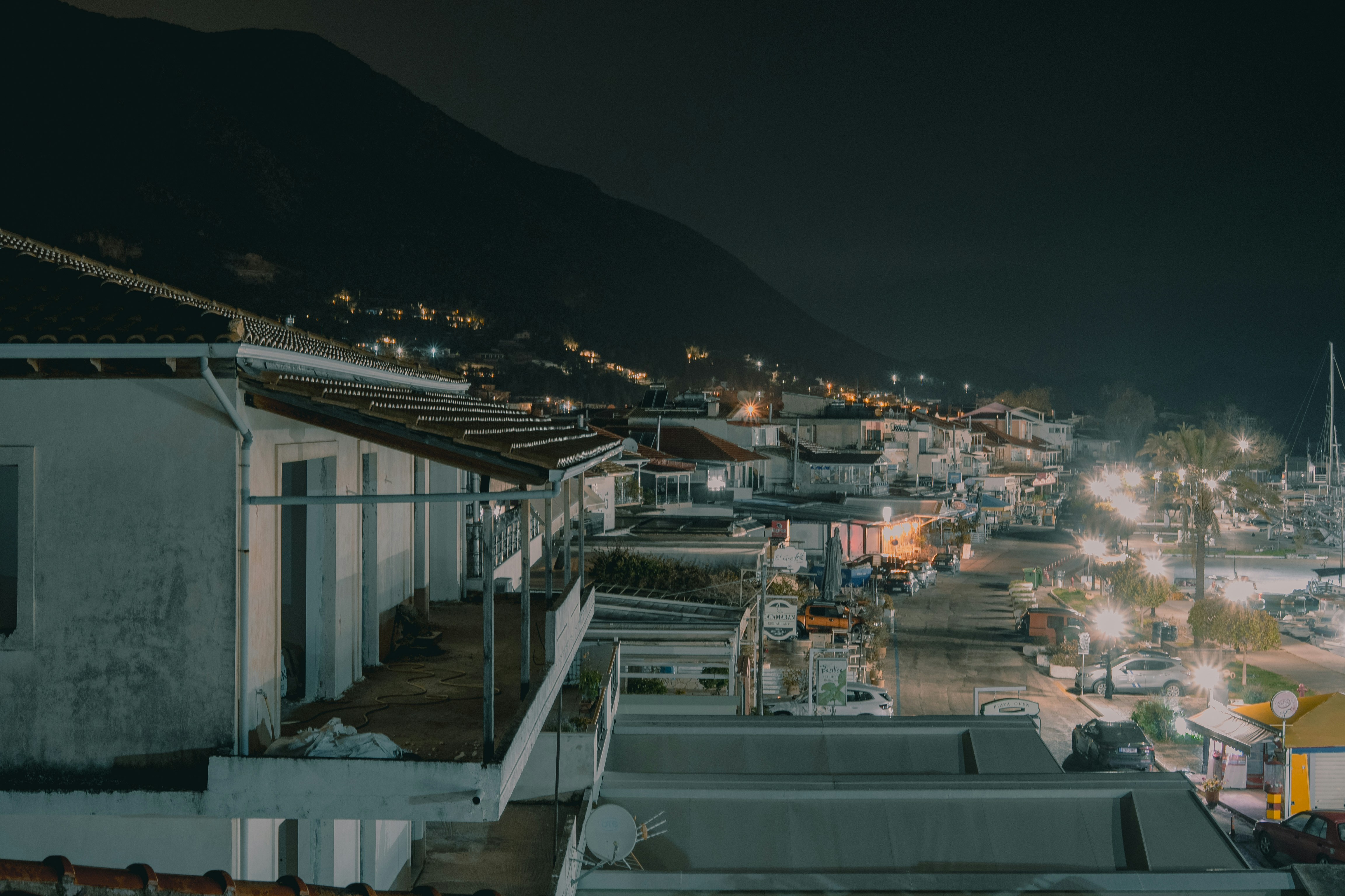 Nightcrest over the Quay: A Quiet Town Under City Lights