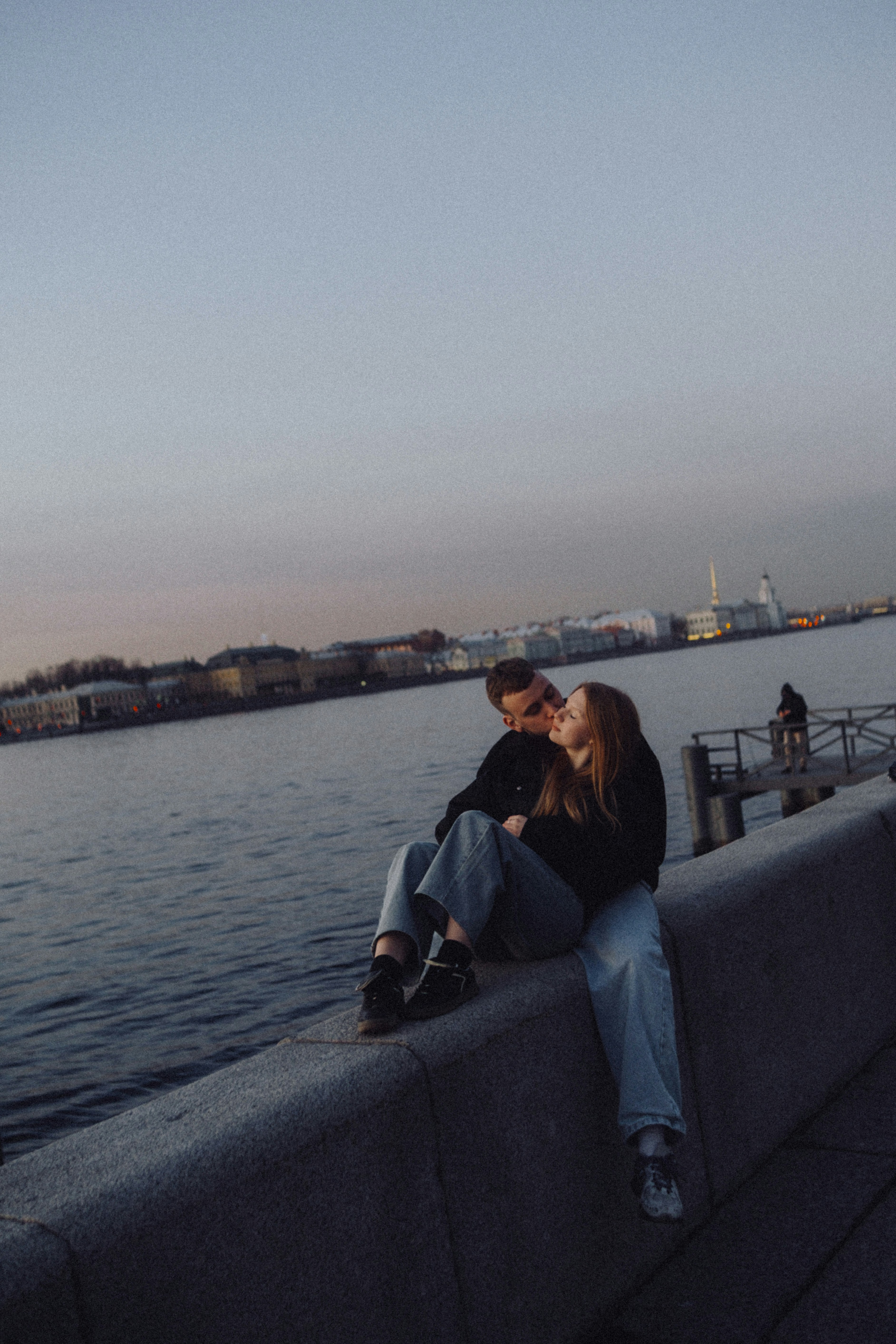 Lovers in the Dusk by the Quayside