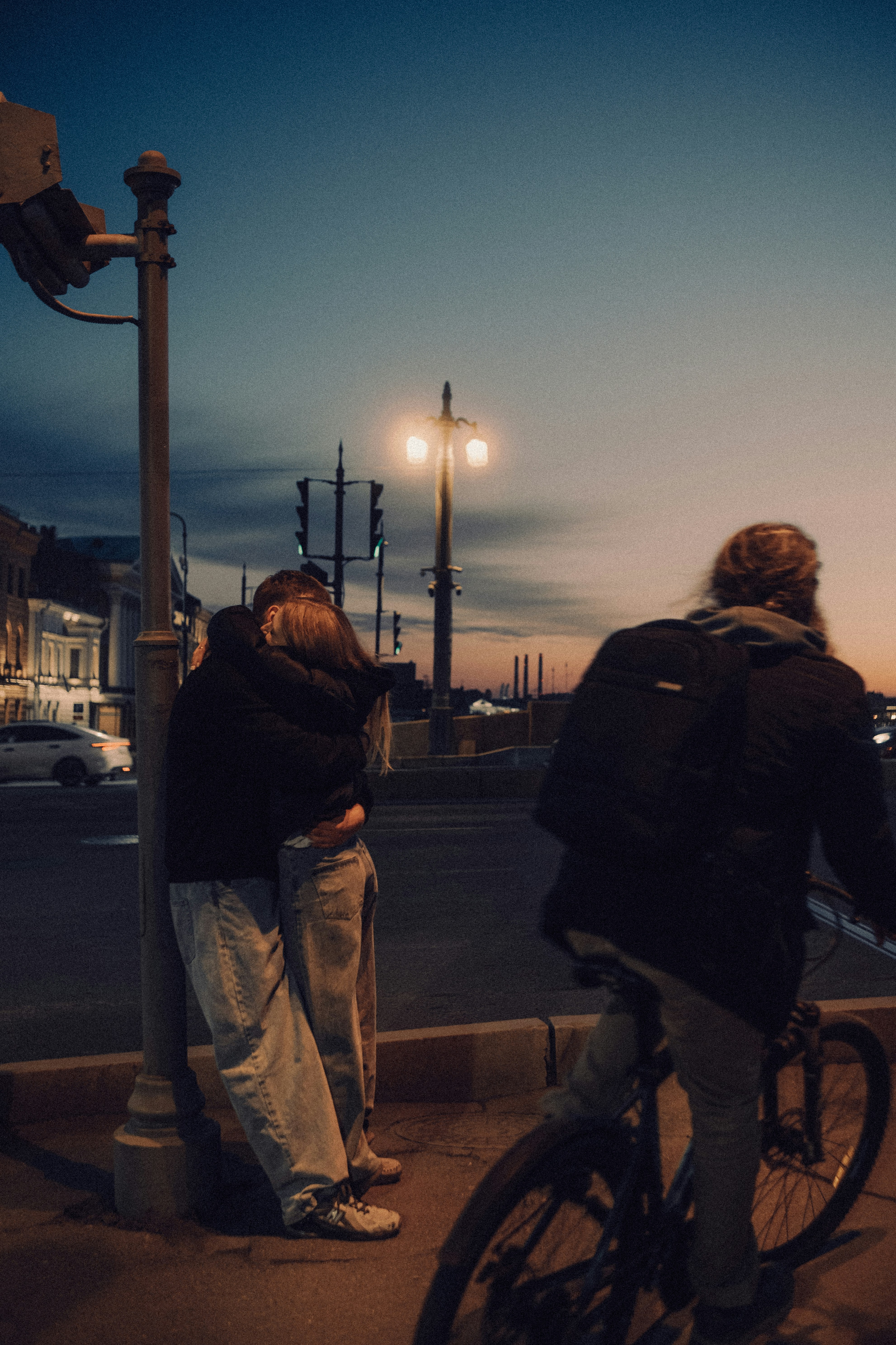 Golden Hour Embrace by the Waterfront
