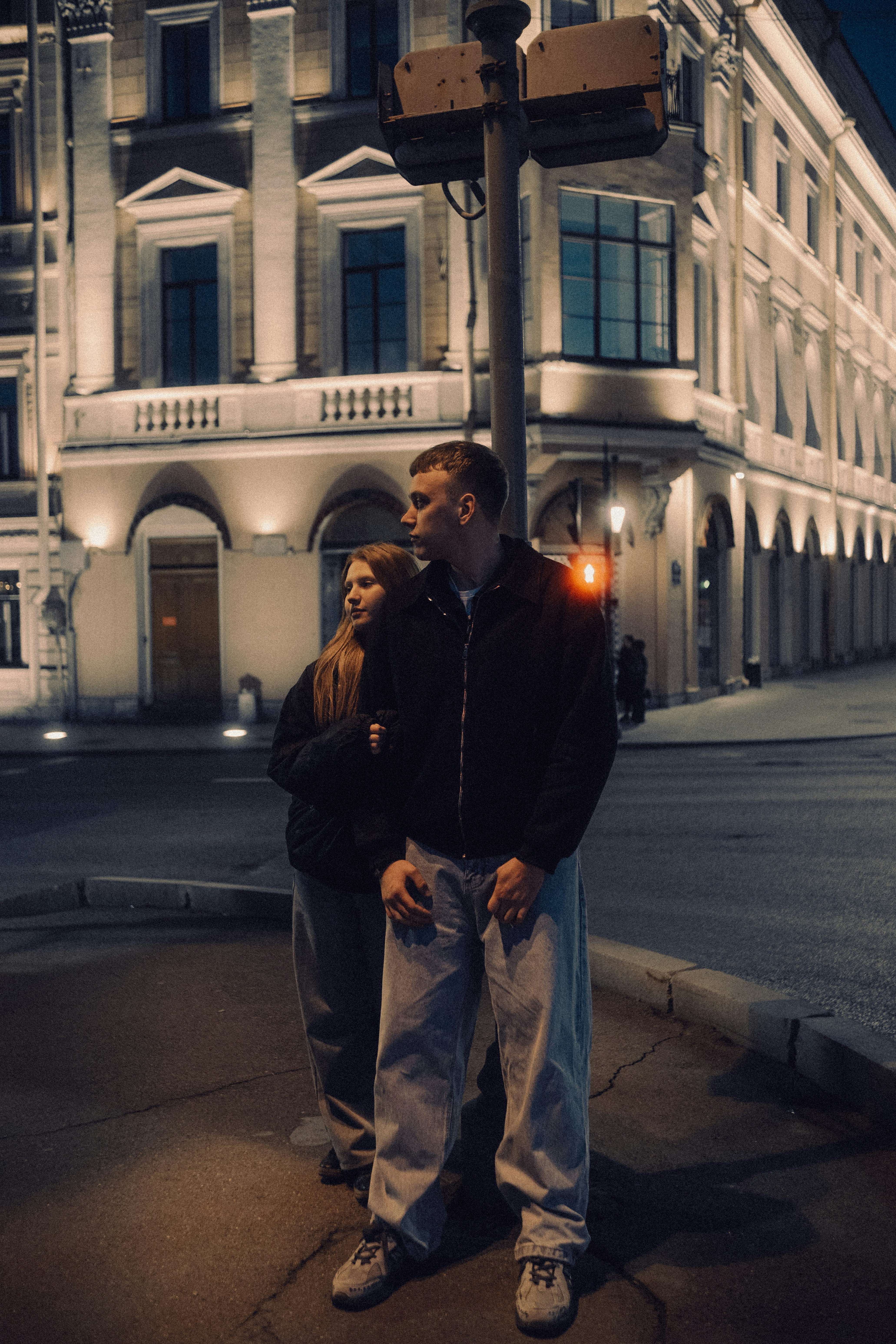 Midnight Streets: A Quiet Moment Under Warm Neon