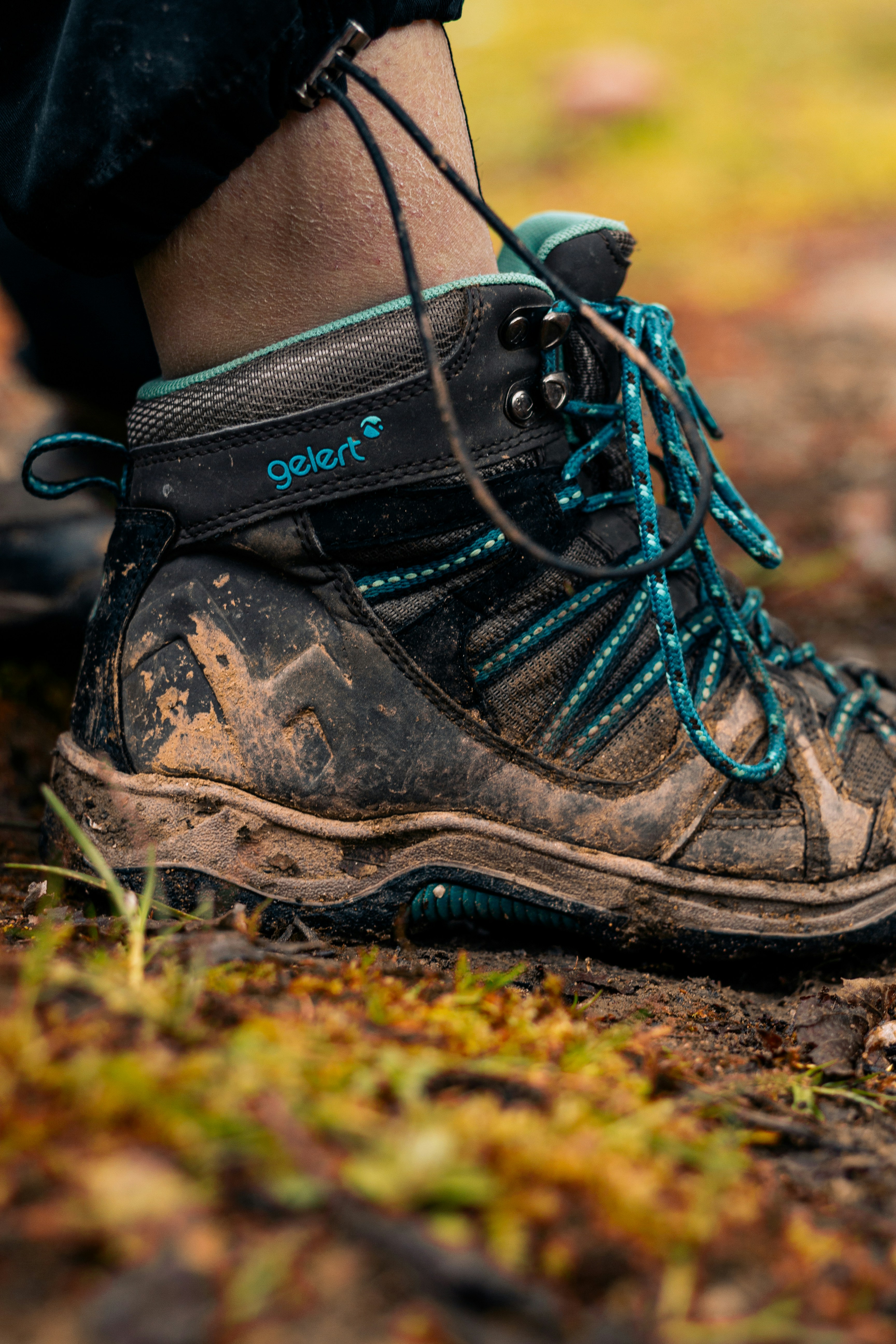Mud-Cleared Trail Boot in Focus: A Trail-Ready Hiker's Footwear
