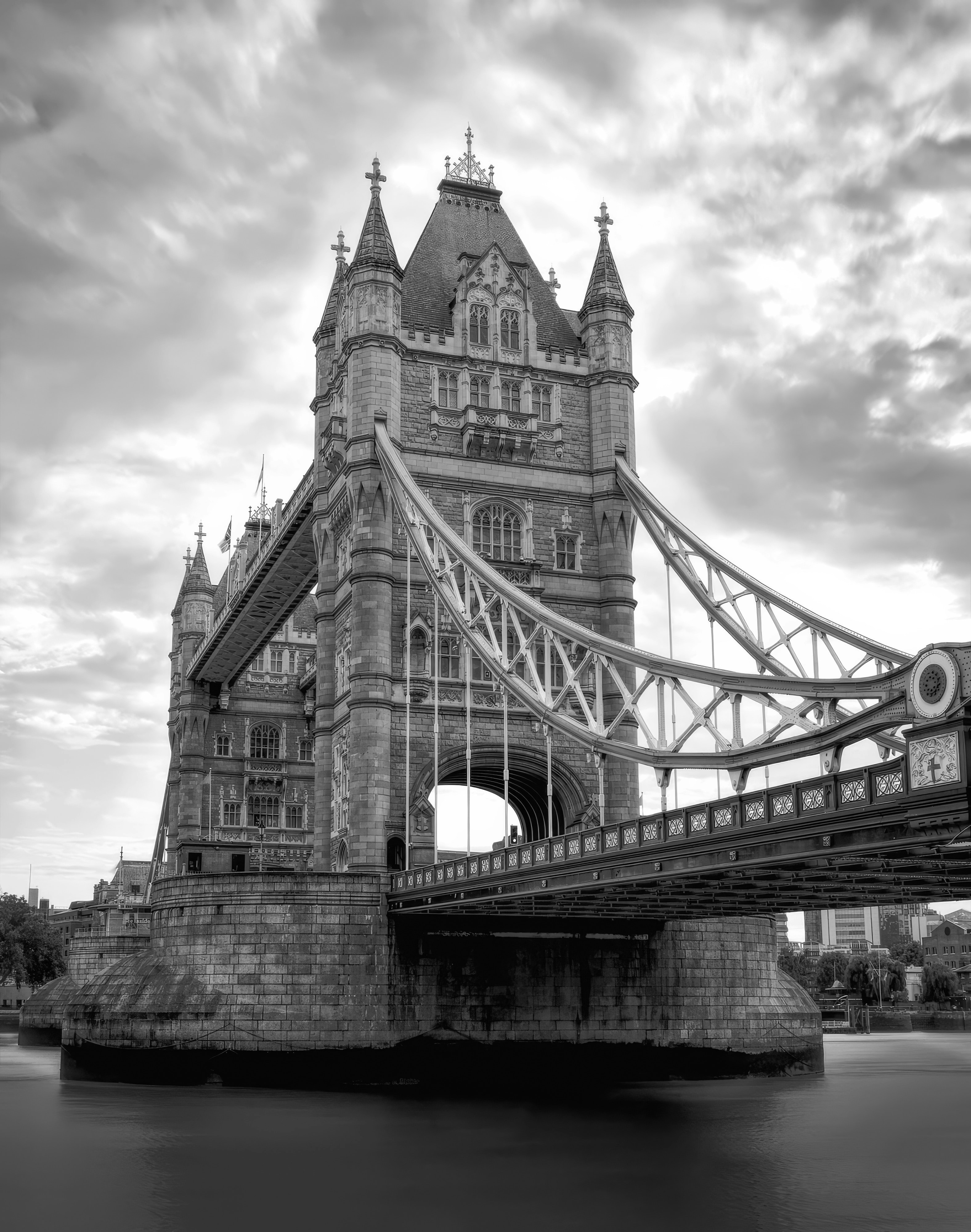 Towering Chains: A Black-and-White Tour of Tower Bridge