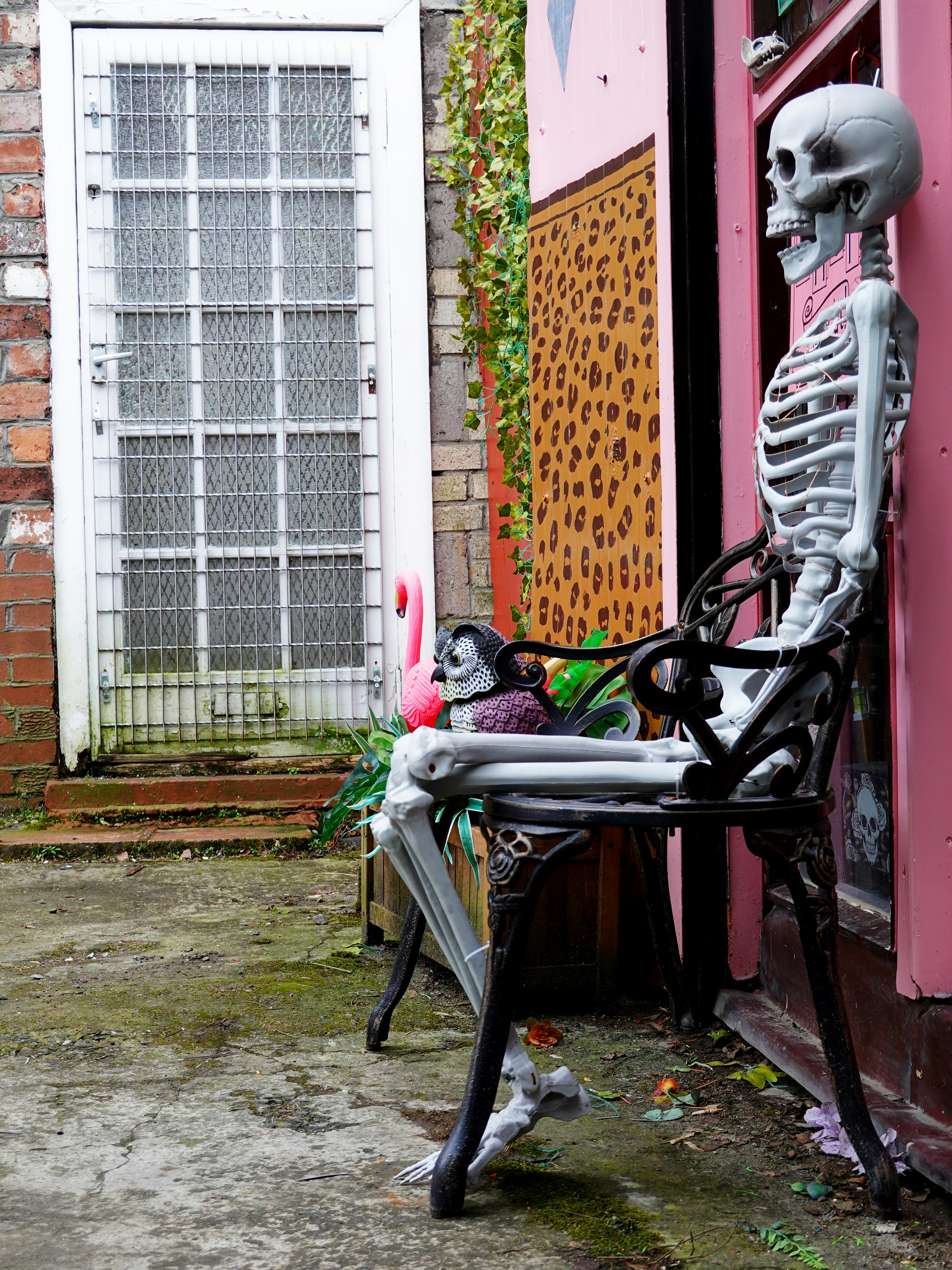 Skeleton on the Porch: A Quiet Parade of Props