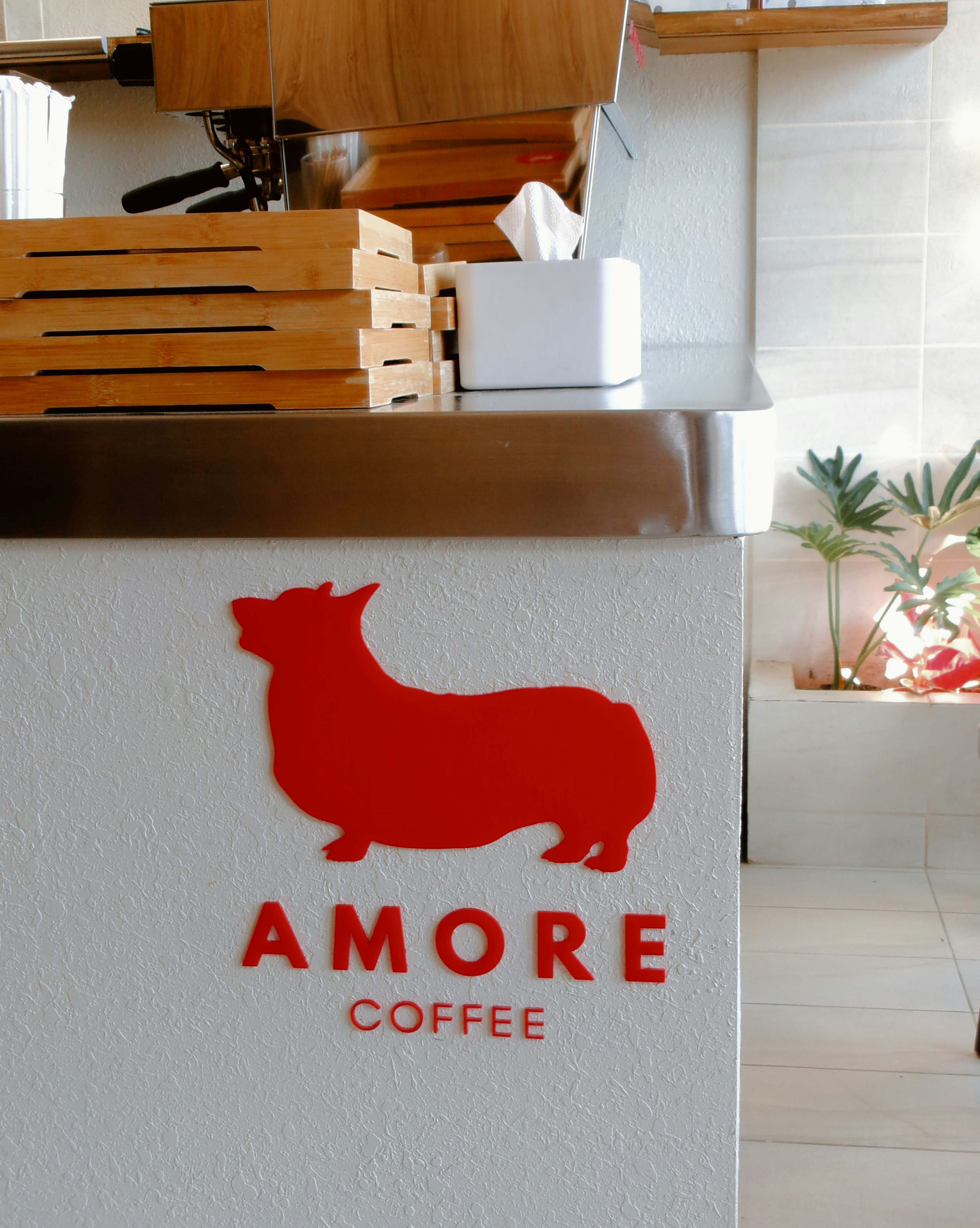 Red Hippo of AMORE: Coffee Counter Anchor