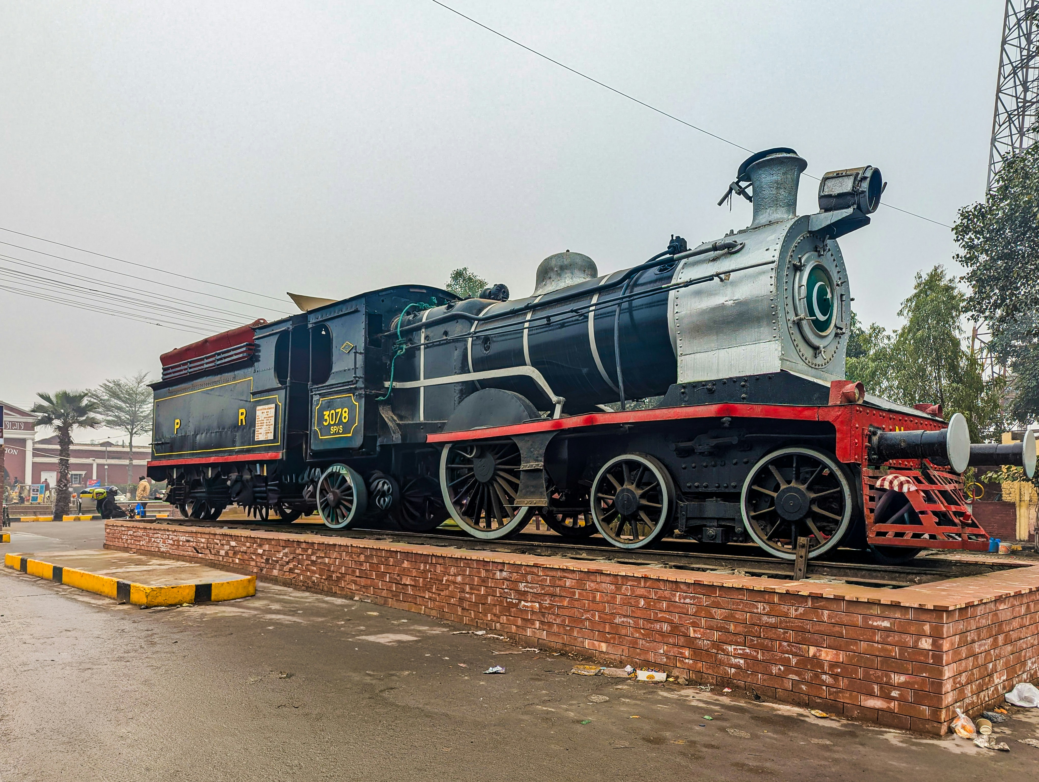 Heritage Locomotive on a Brick Plinth
