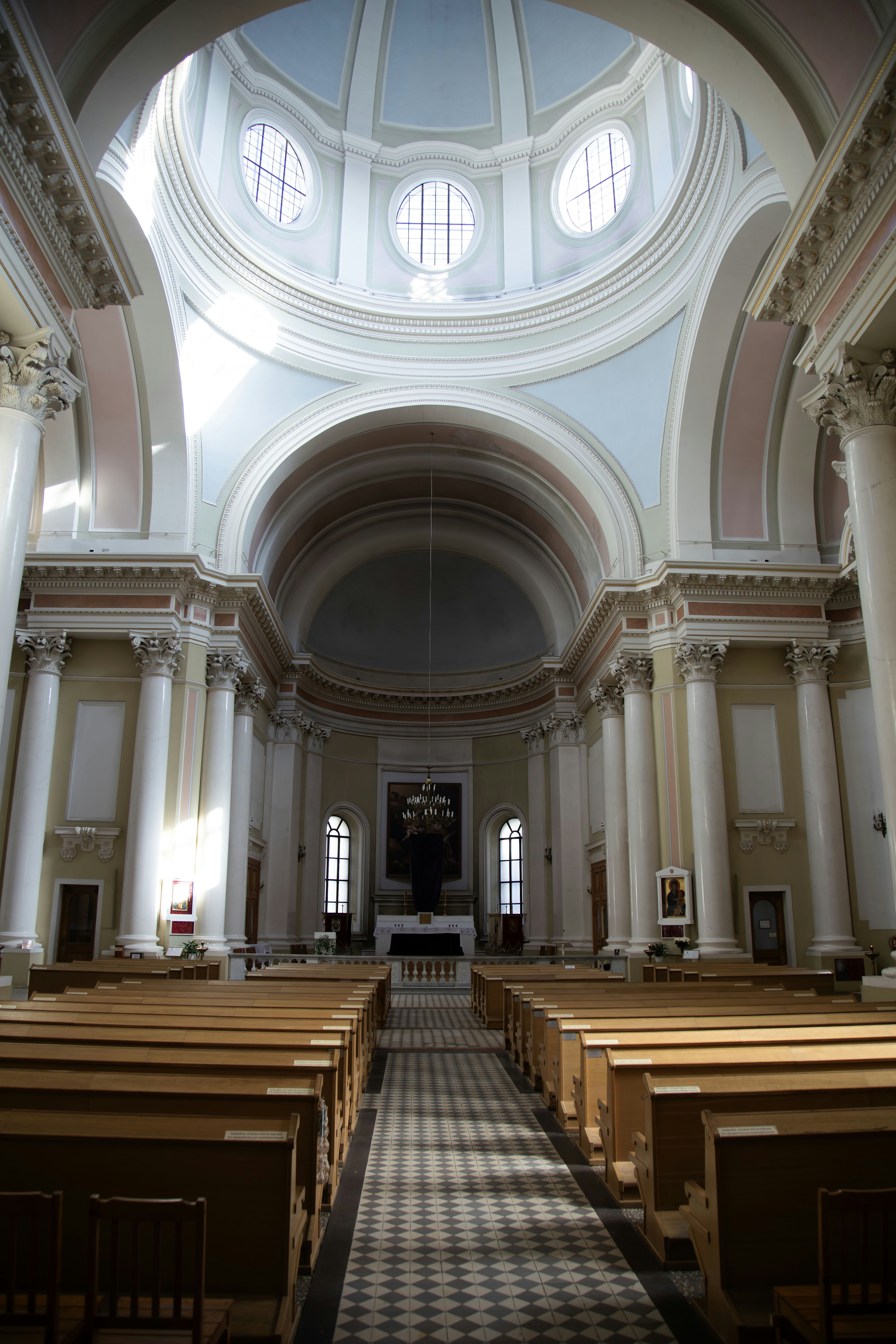 Vaulted Harmony: An Aisle Toward the Altar