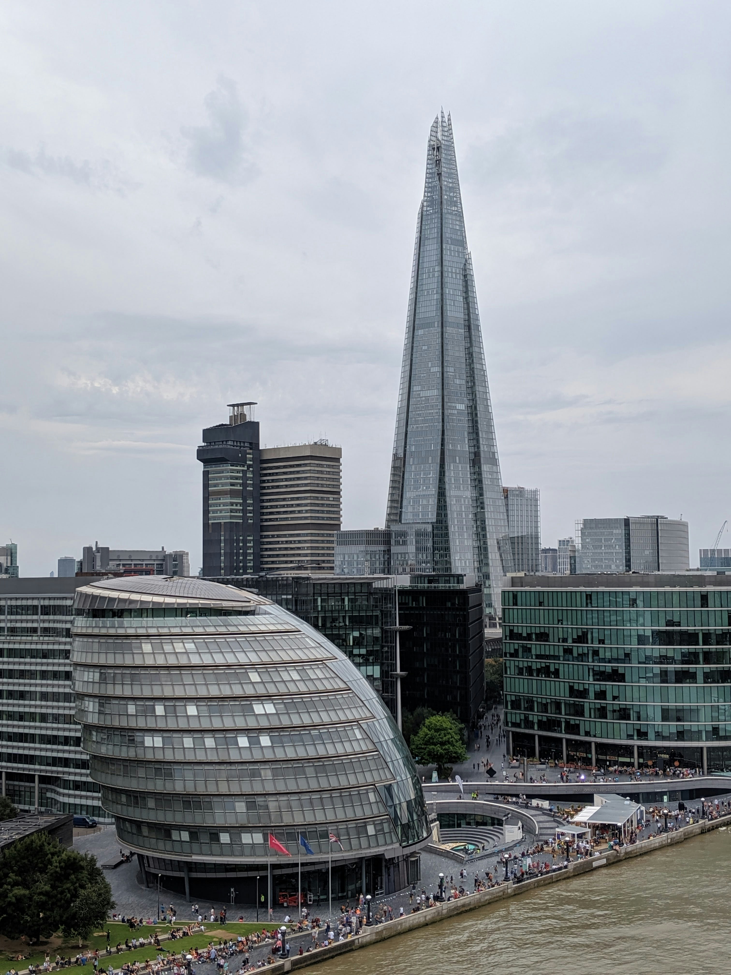 Skyline Confluence: The Shard Looms Over City Venues by the Thames