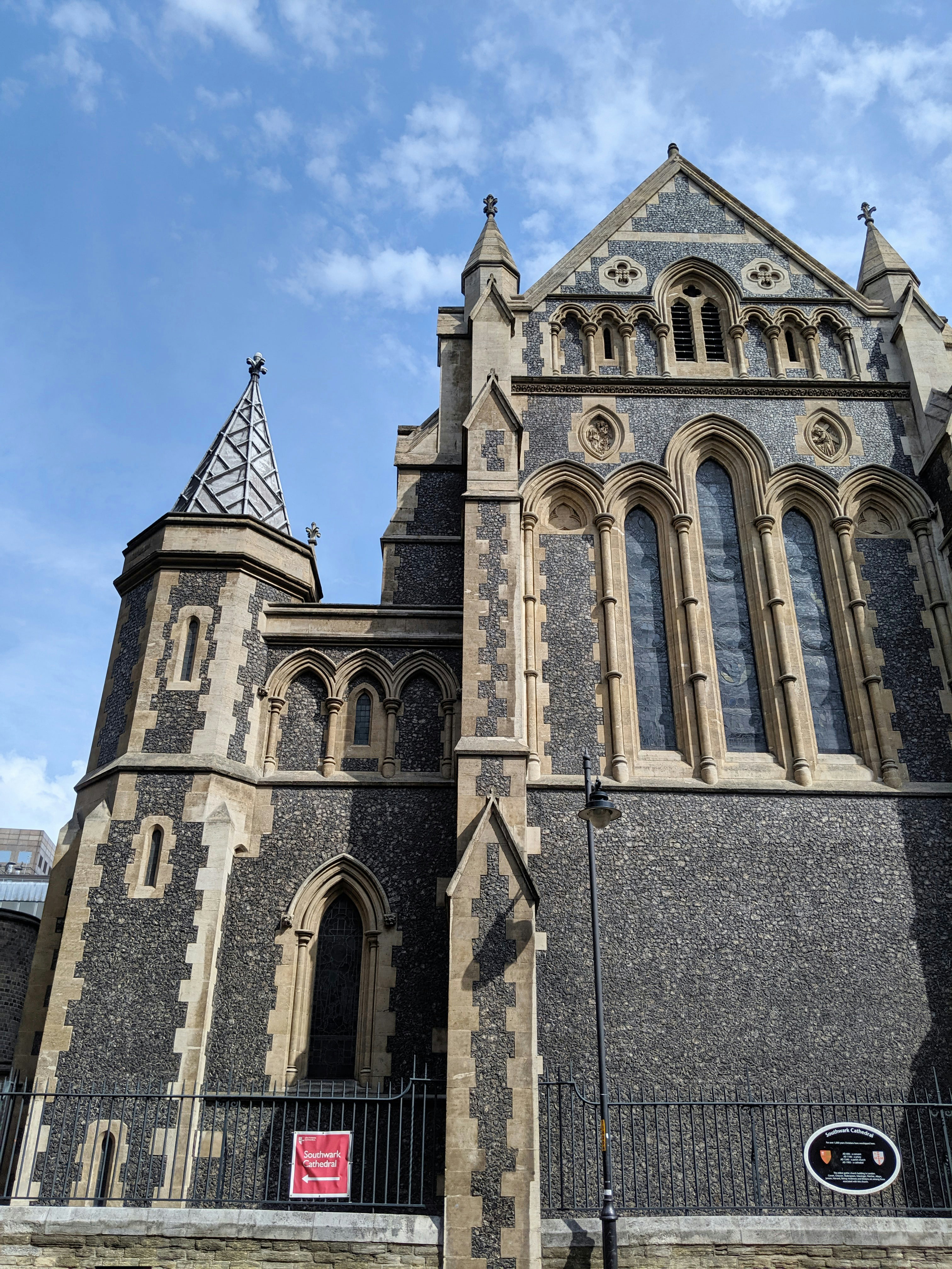 Gothic Facade Ascending Toward a Clear Sky