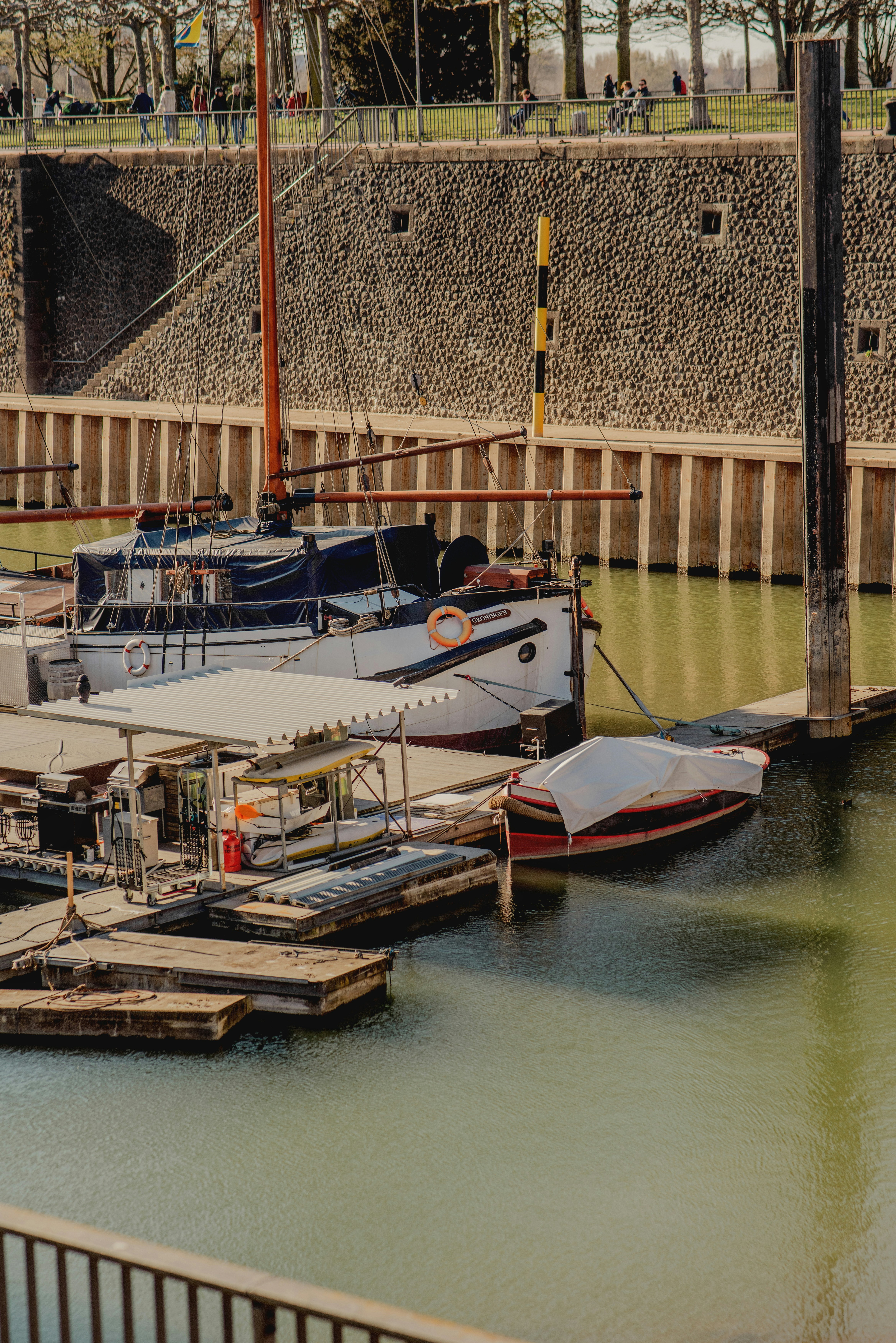 Dockside Vessel Quietly Resting in the Canal