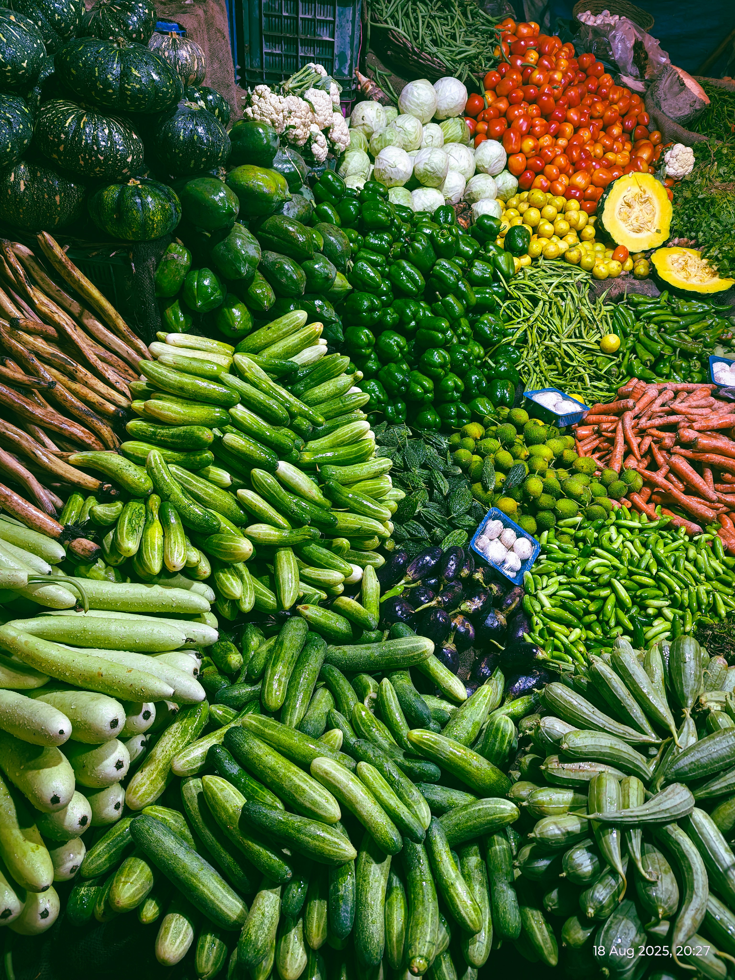 Bounty of the Bazaar: a Colorful Cornucopia of Fresh Vegetables