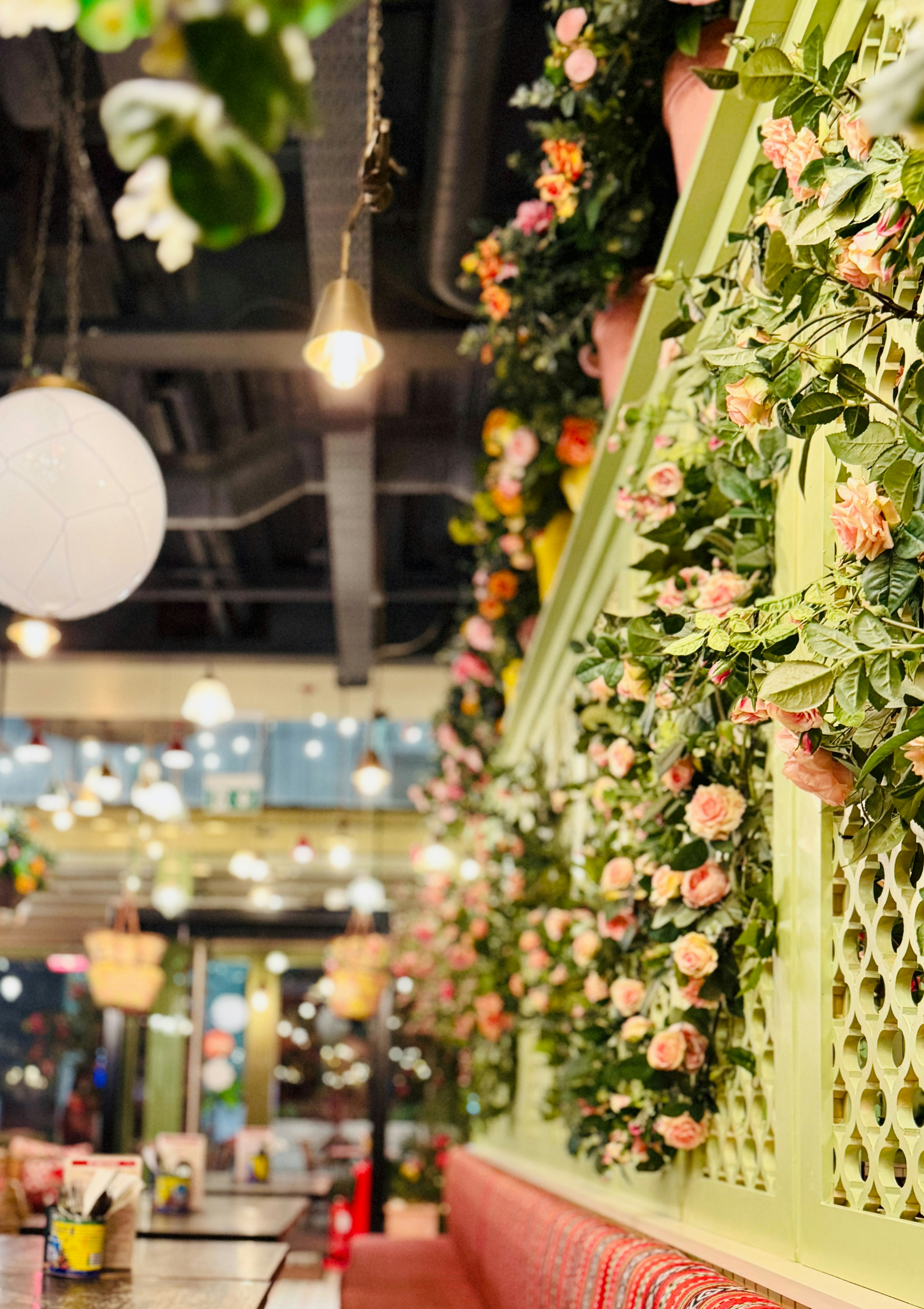 Floral Terrace at Dusk: A Softly Lit, Green-Warden Foyer