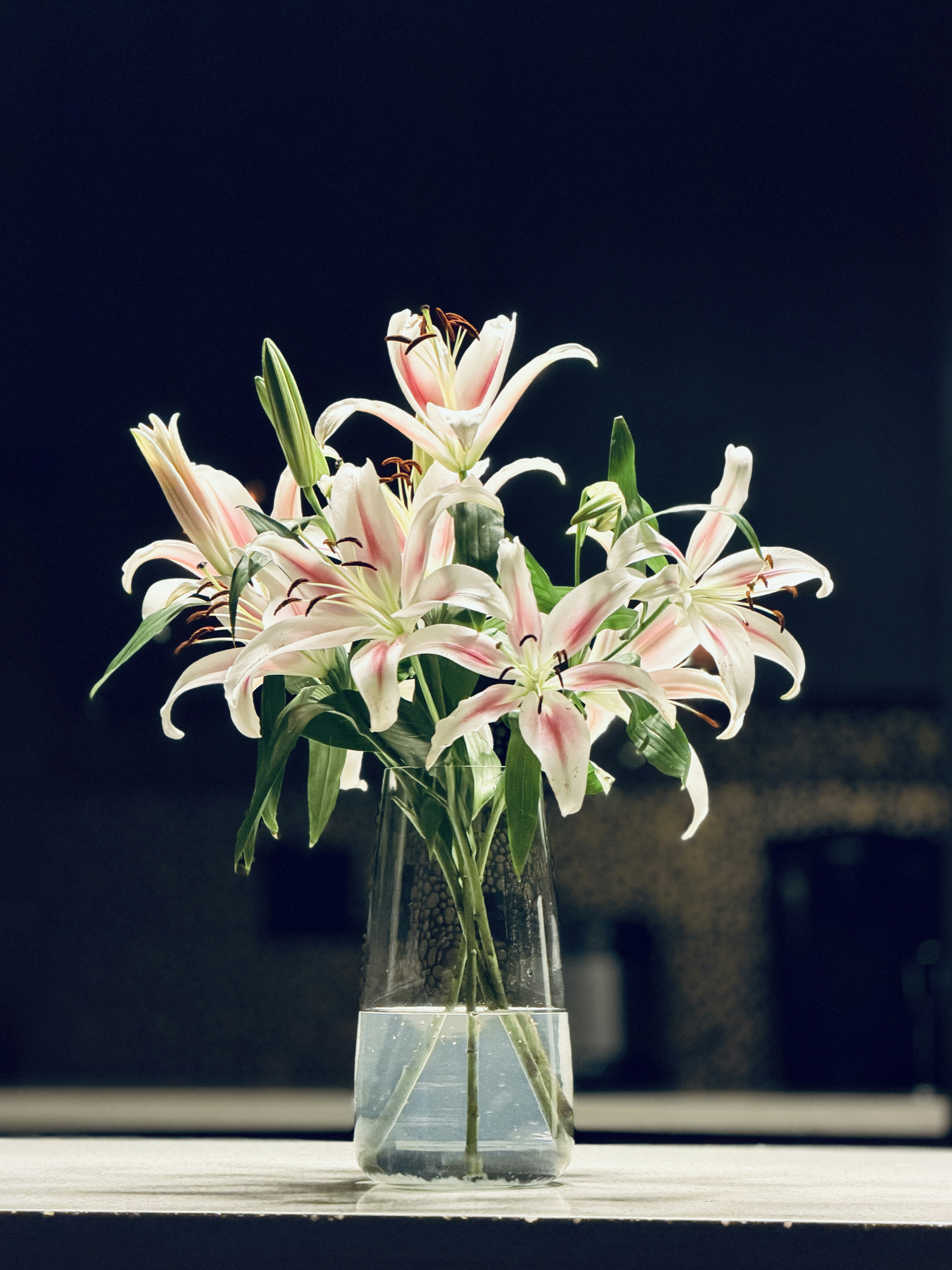Floral Symphony in a Glass Vase