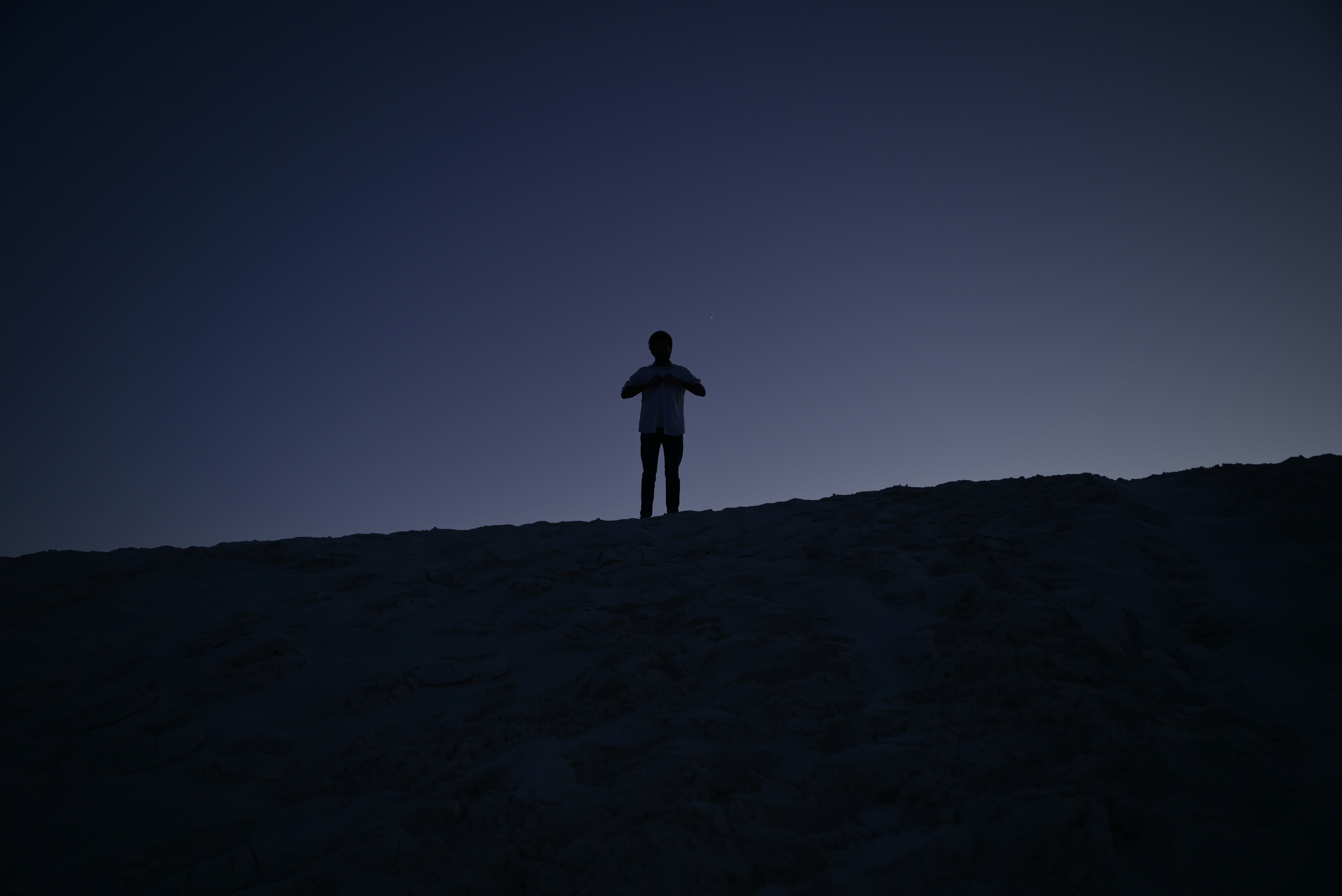 Dawn Silhouette on a Private Dune