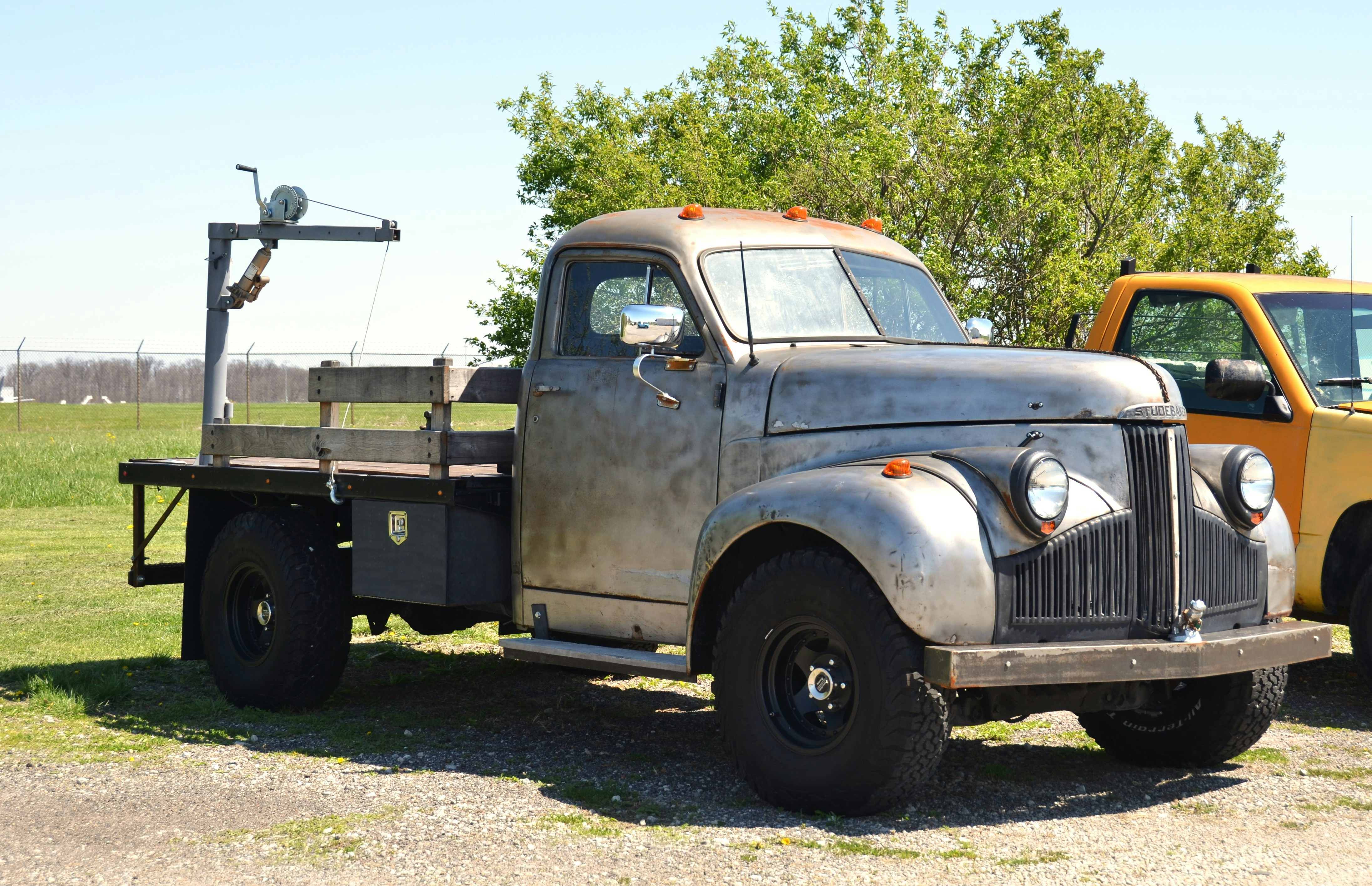 Weathered workhorse: the old truck at quiet field edge