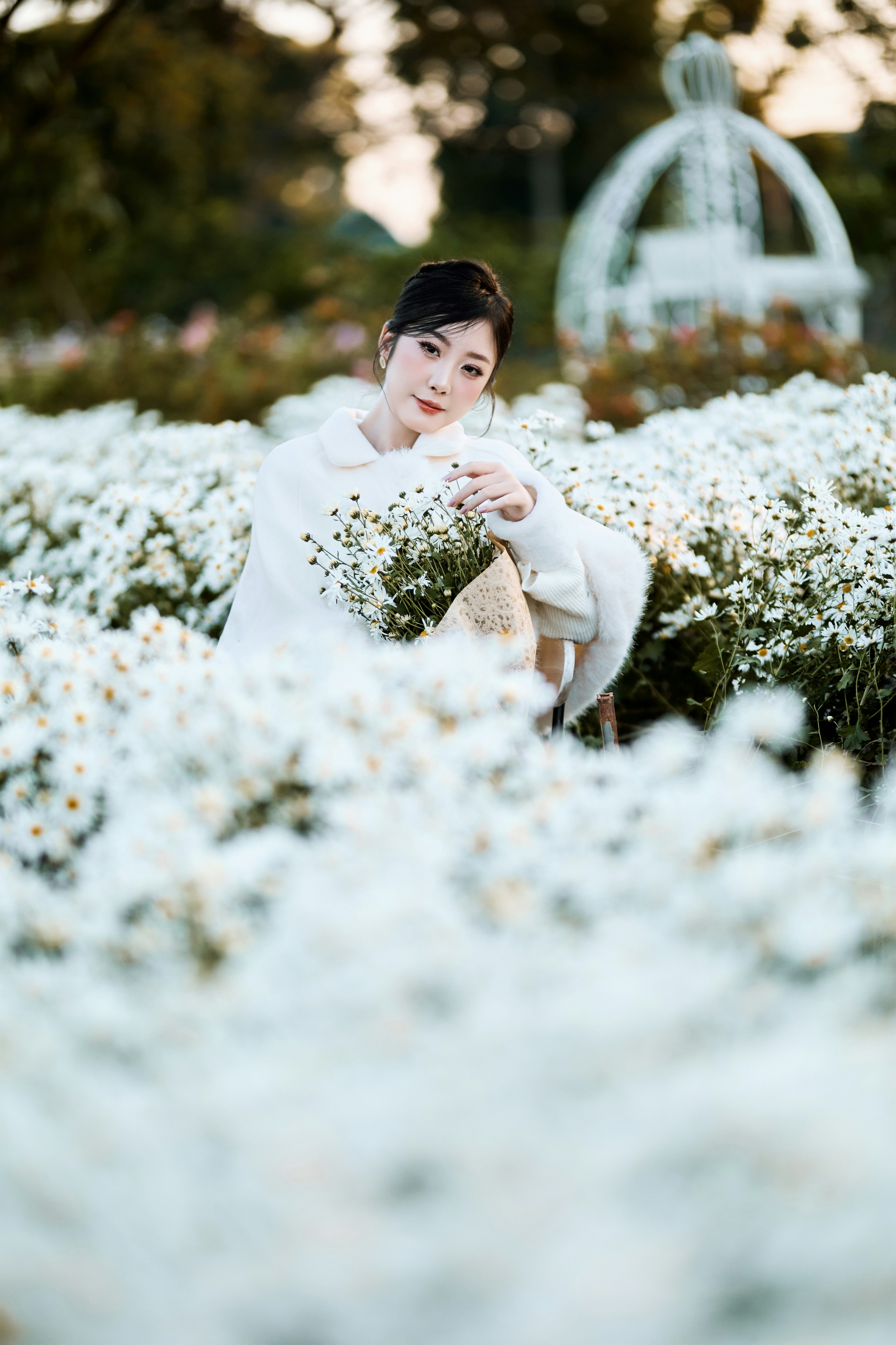 Portrait Among Daisies: Soft Focus, Clear Gaze