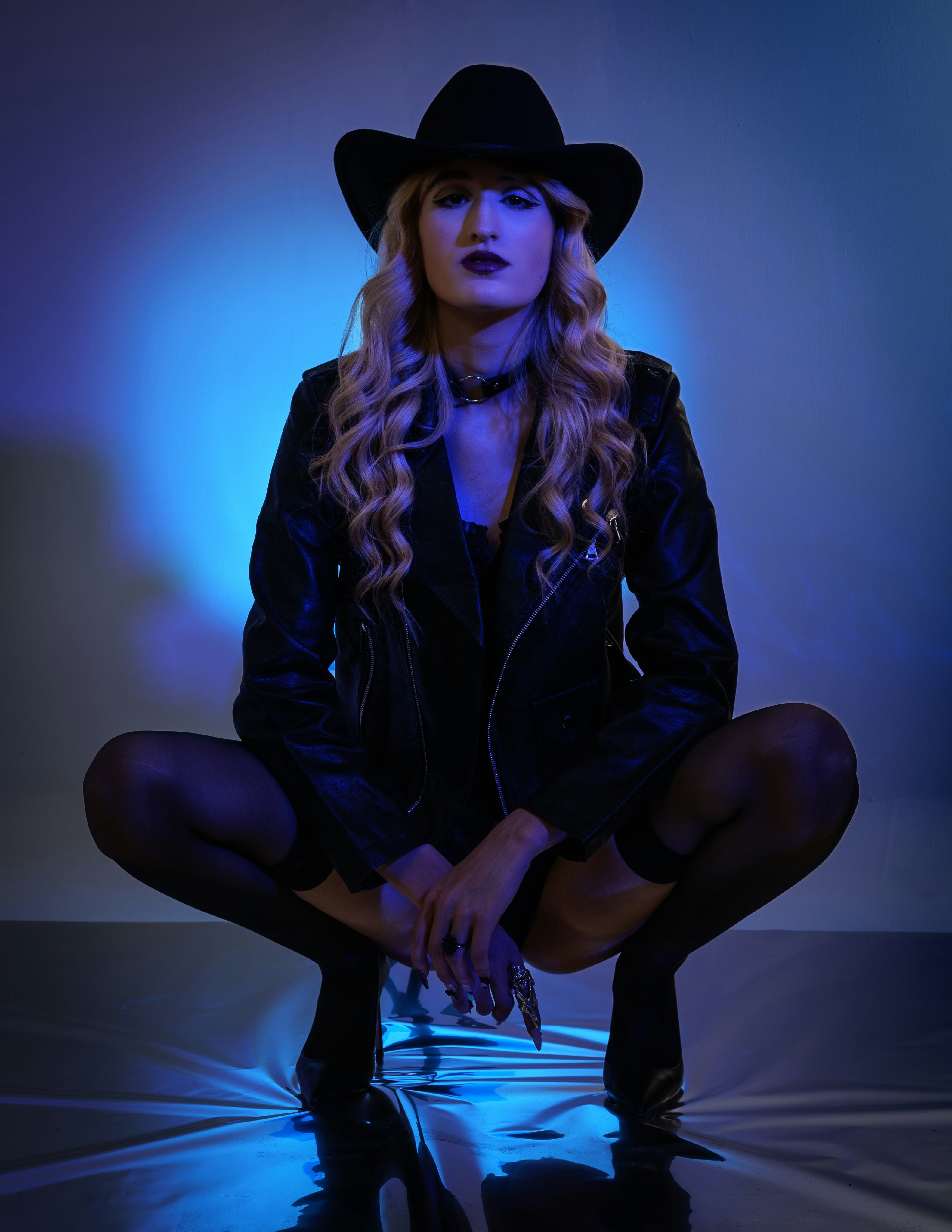 Blue Hour Cowboy: A Confident Portrait in Shadow and Shine
