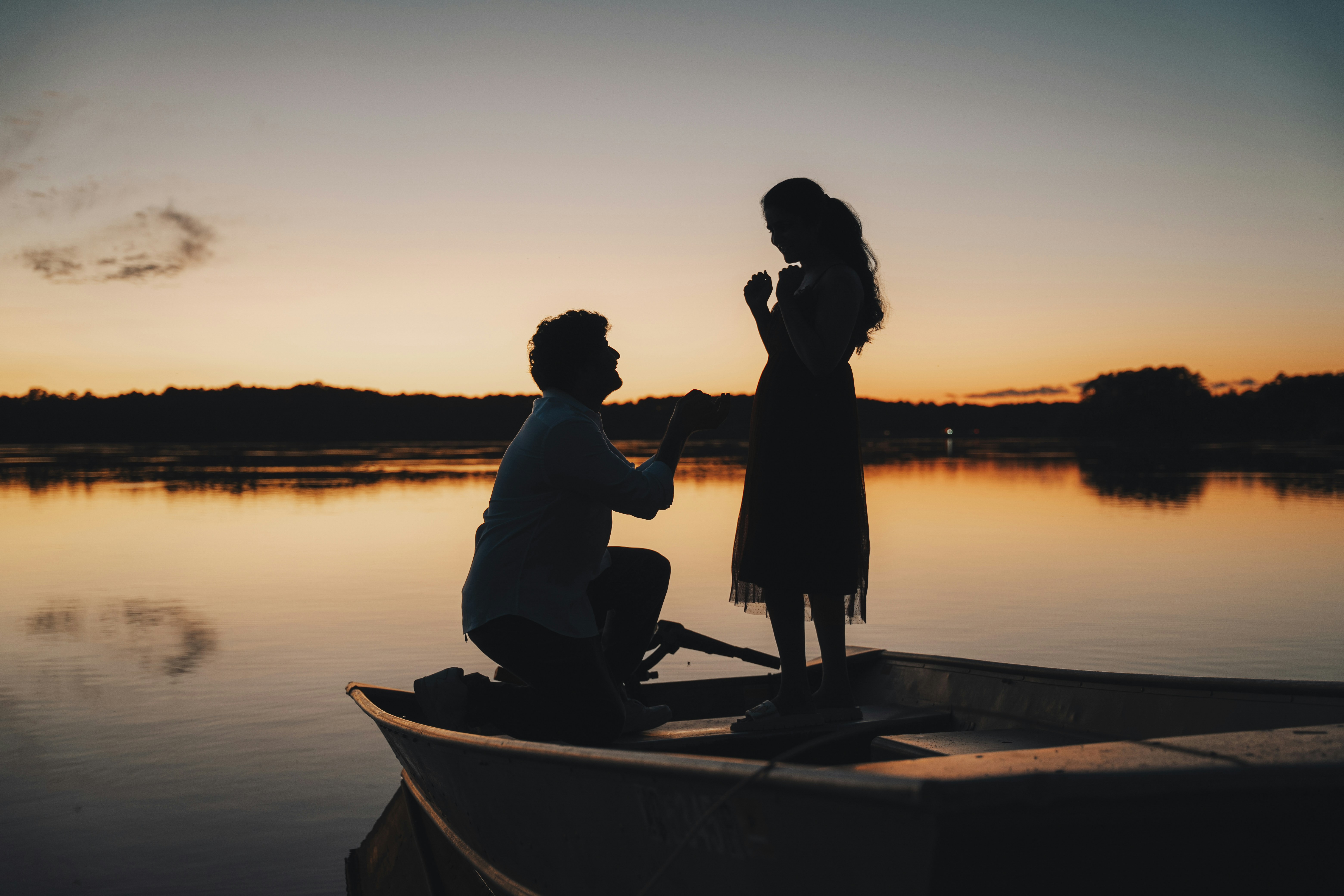 Silhouette Proposal at Sunset