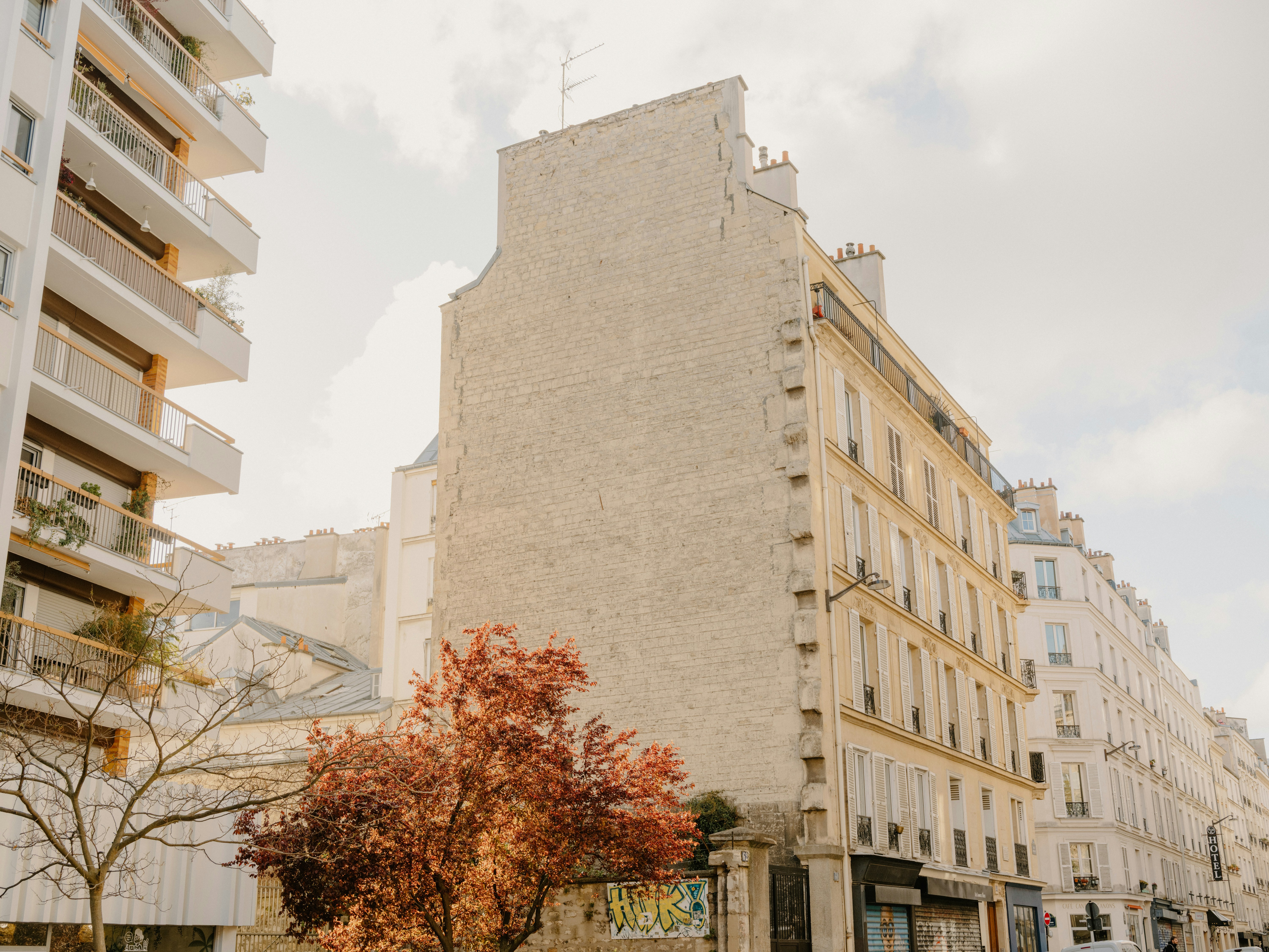 Parisian Street in Soft Evening Light