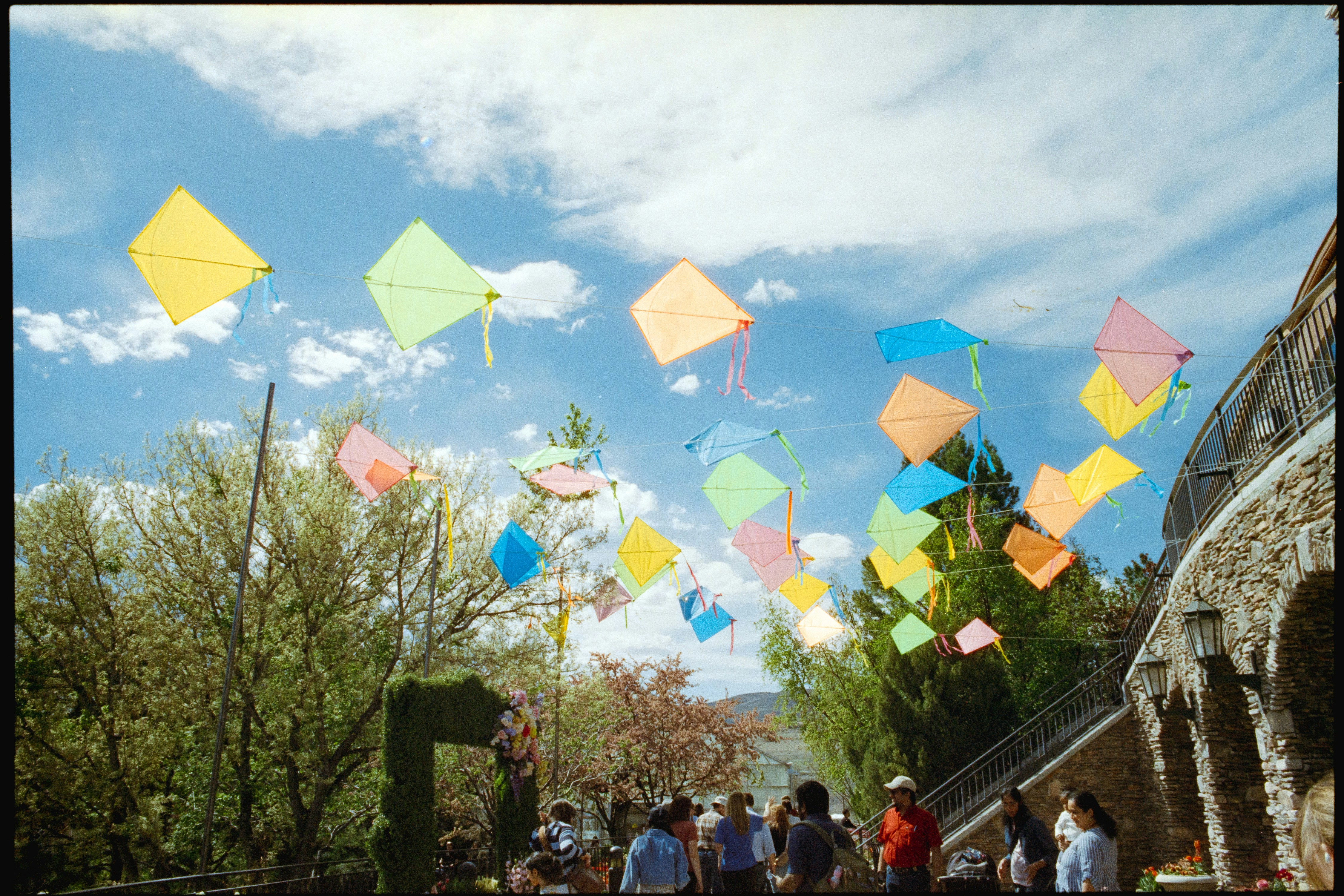 Kite Parade Under a Sky of Colors