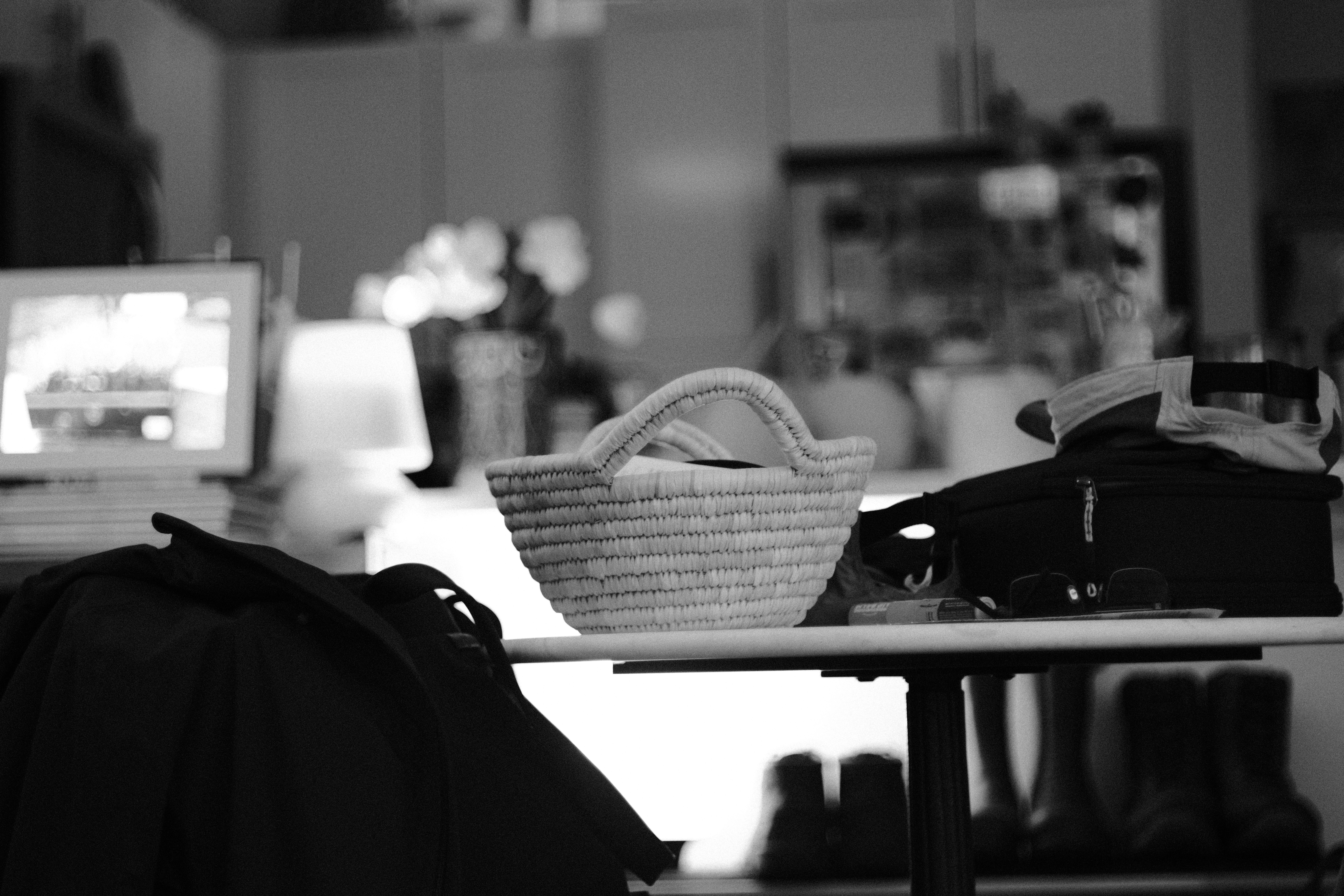 Basket on a Bench: Quiet Moment in a Studio Still Life