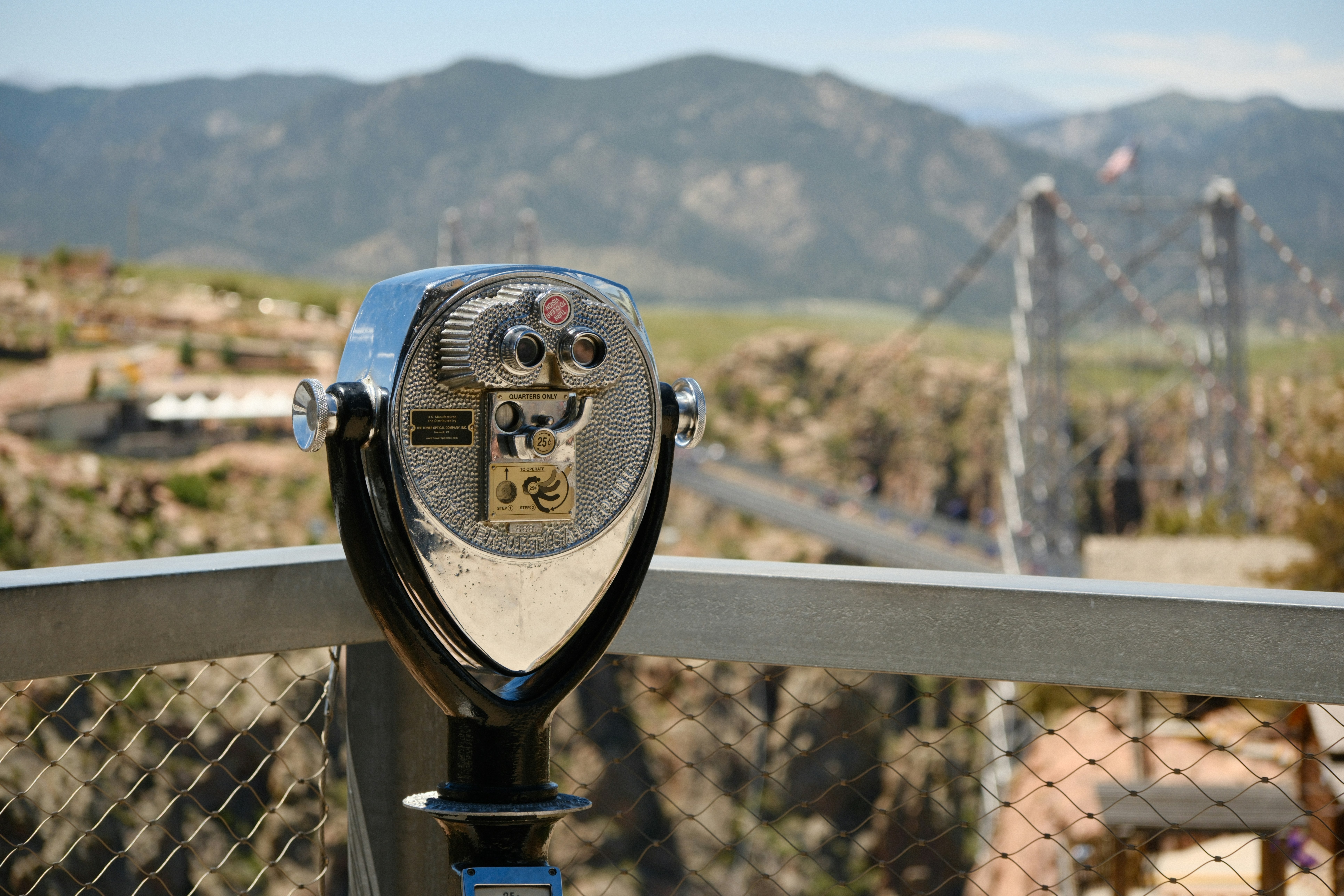 Locked Into the View: A Public Telescope Overlooking a Mountain Range