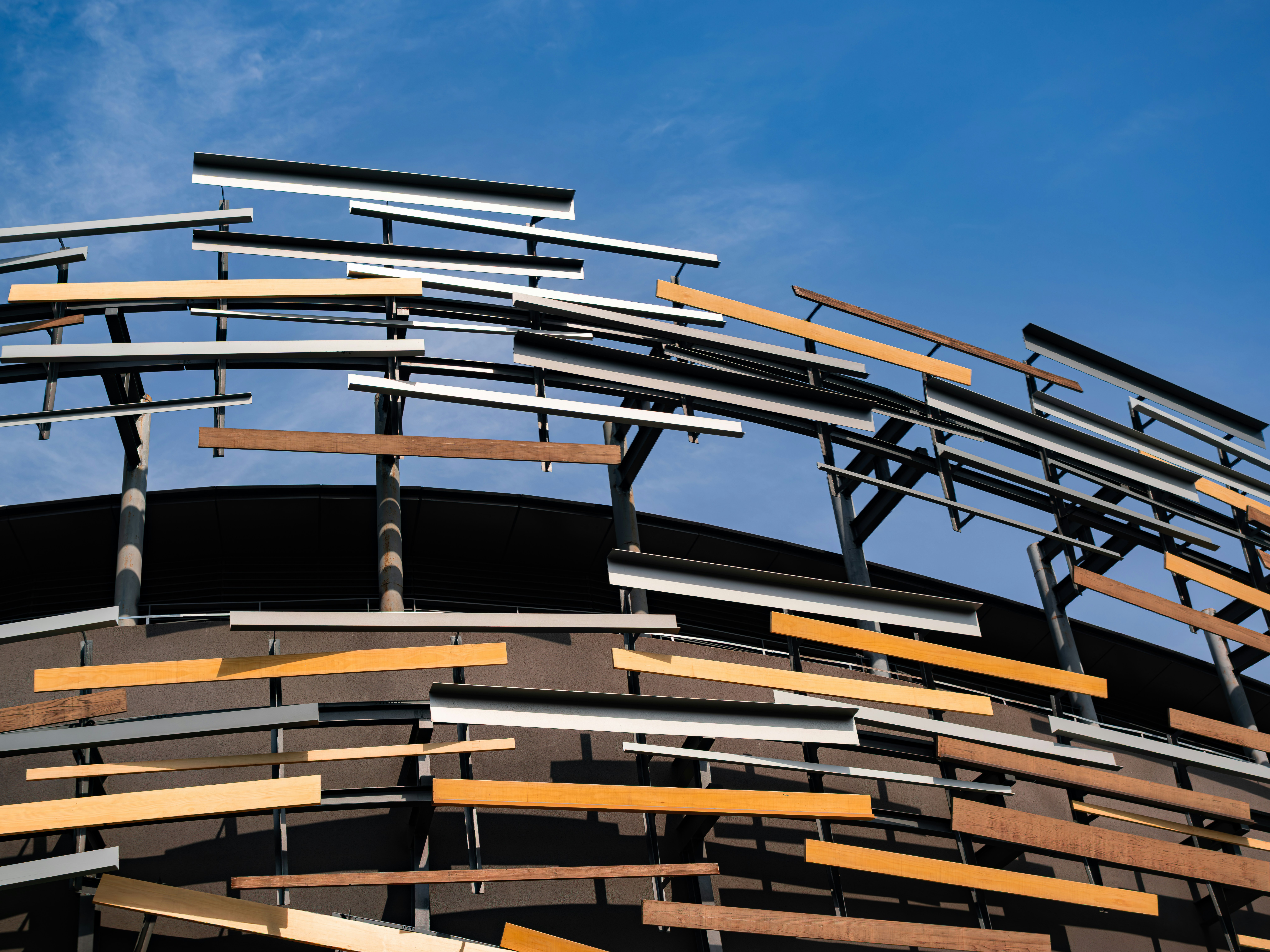 Strata of Slats Against a Clear Sky