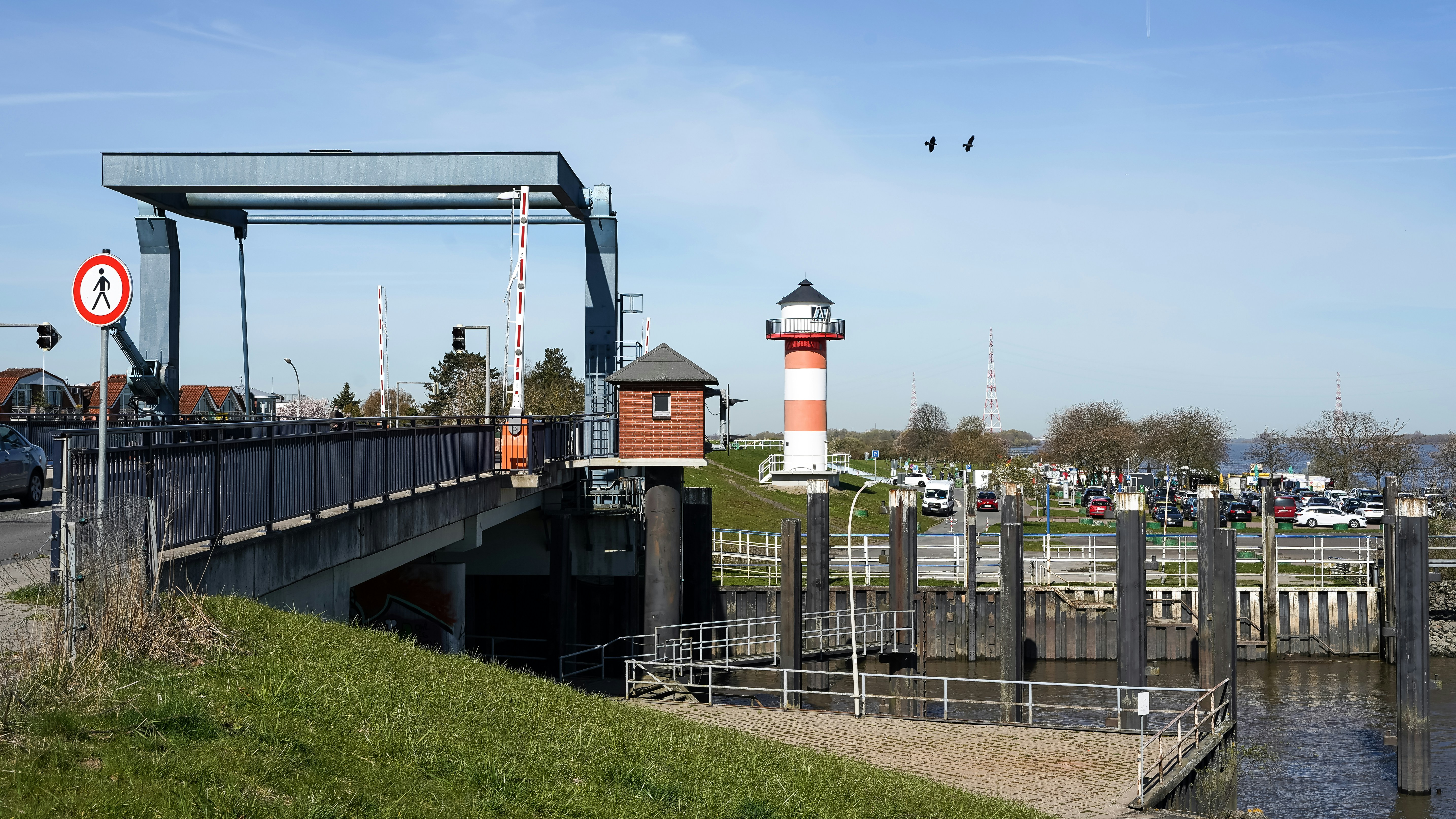 Colorful Lighthouse at the Canal Threshold