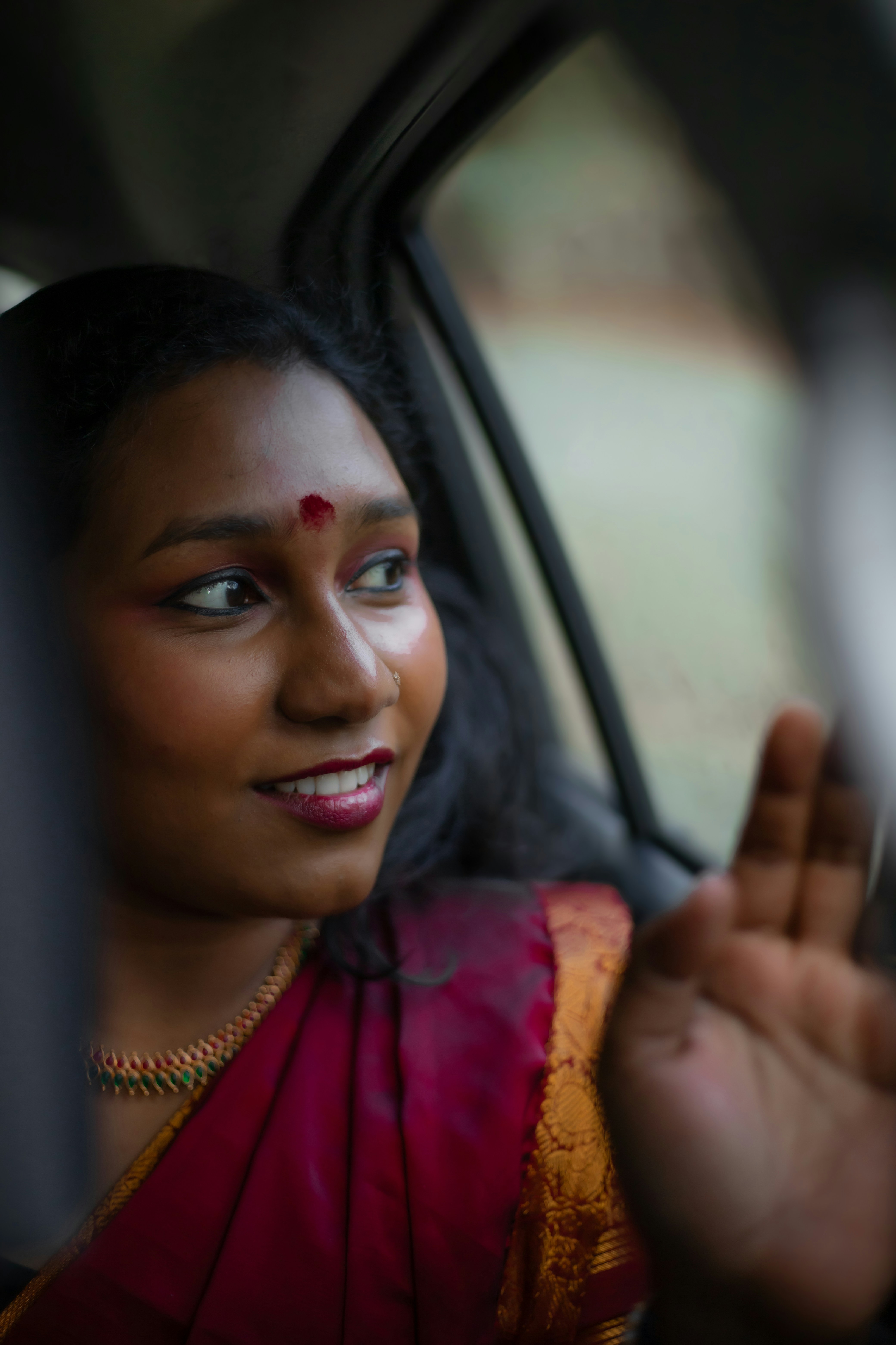 Soft Glance Through the Car Window