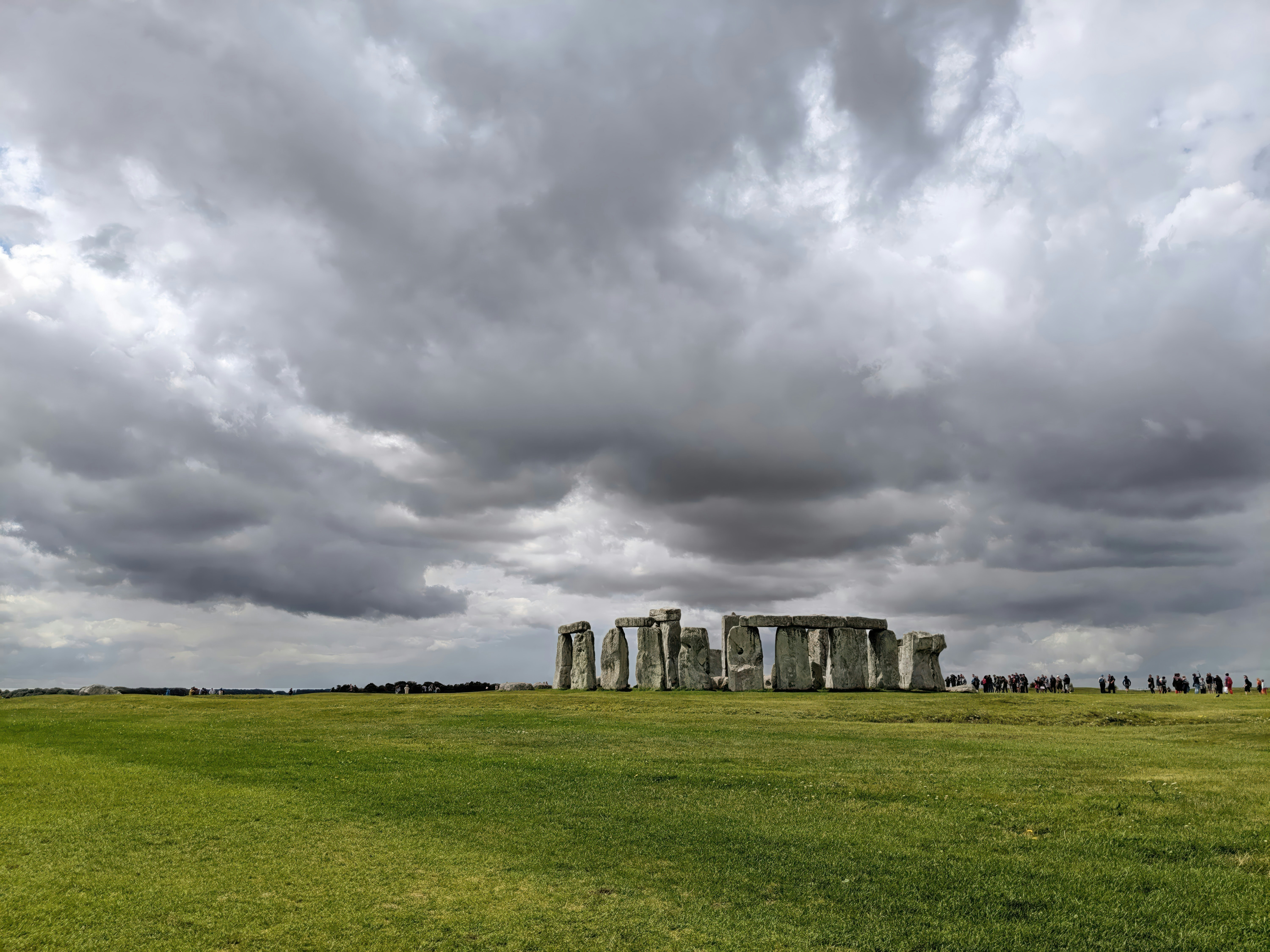 Stone Circle on a Windy Plain under Brooding Skies