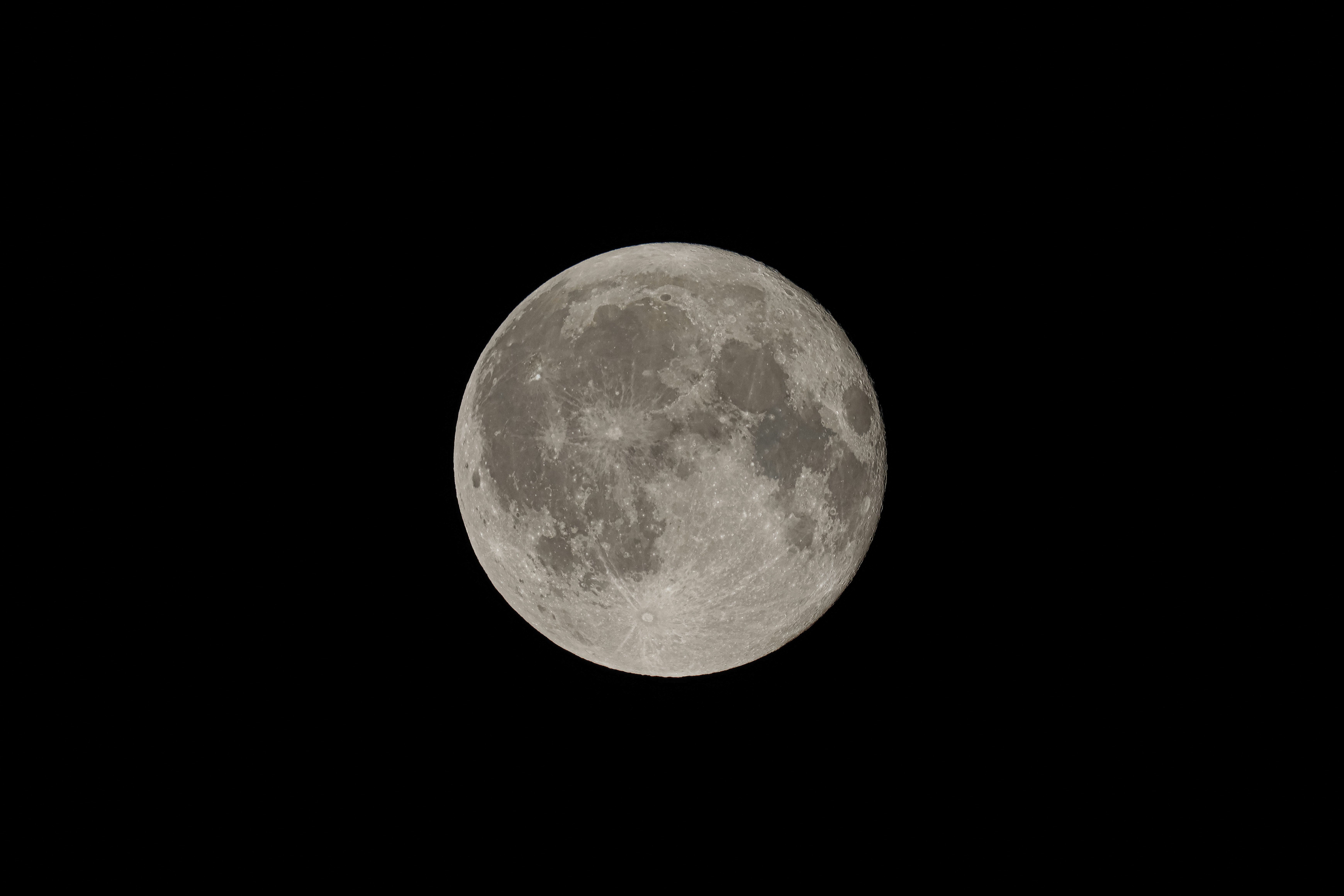 Lone Moon on a Velvet Black