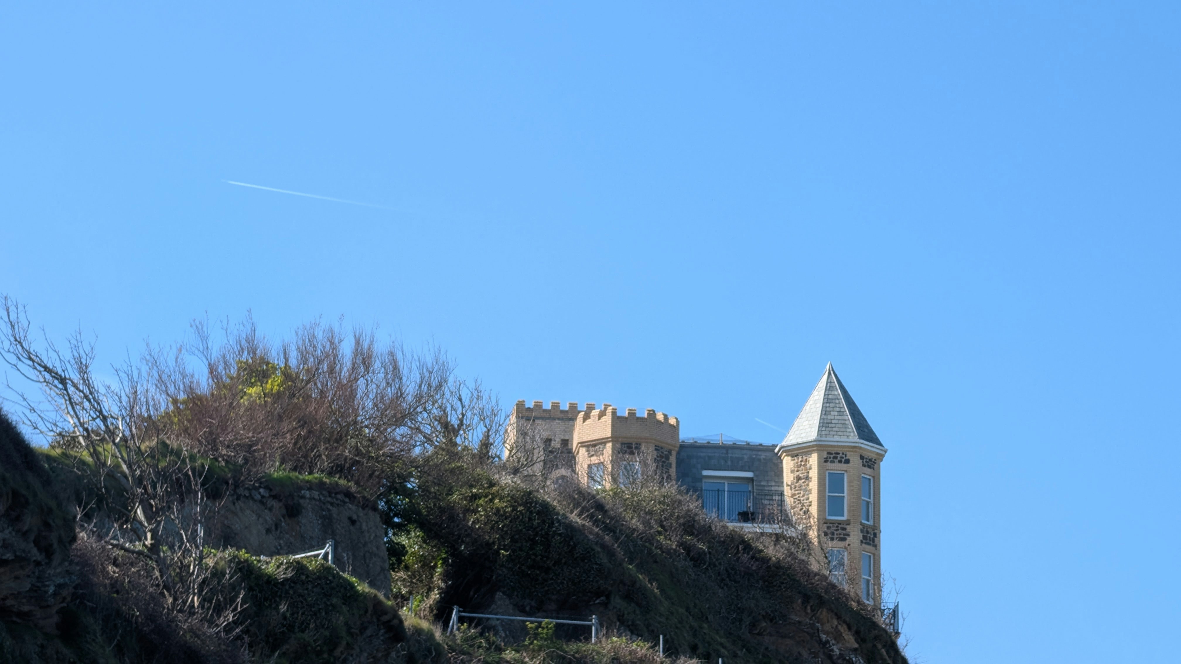 Castle Rosettes under a Clear Coastal Sky