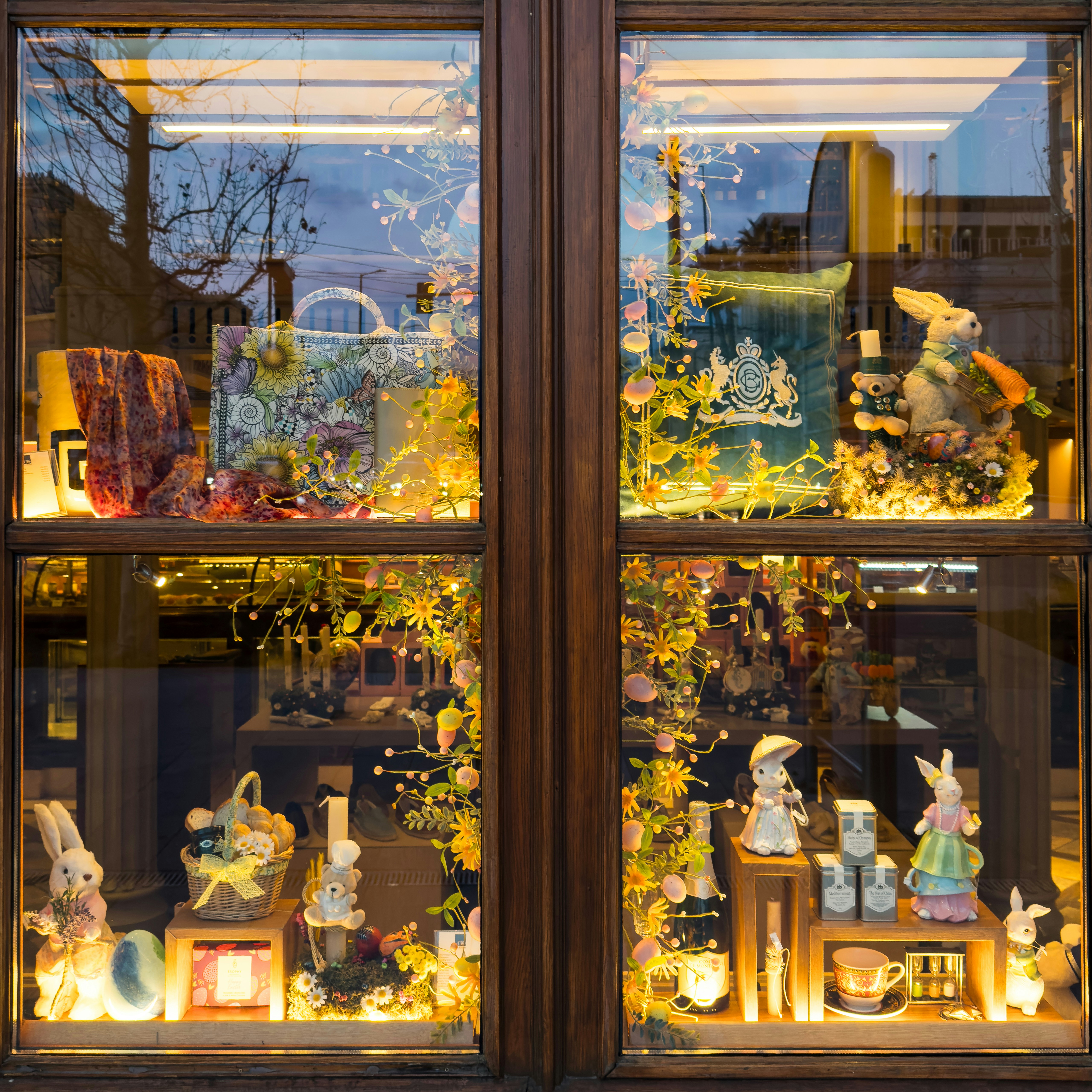 Winter Window: Florals, Plushers, and Tiny Figurines in Warm Glow