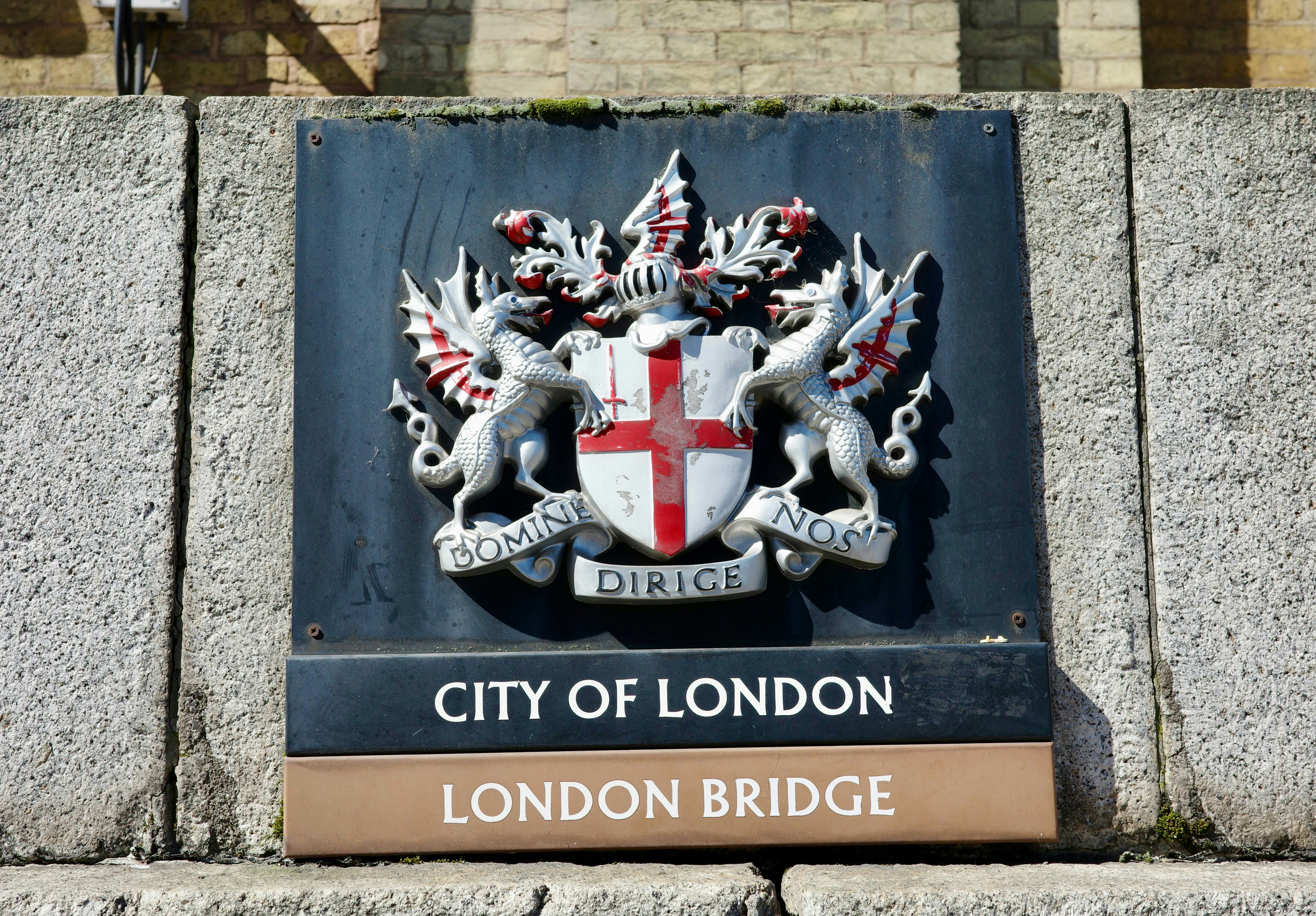 Coat of Arms Over the London Bridge Plaque