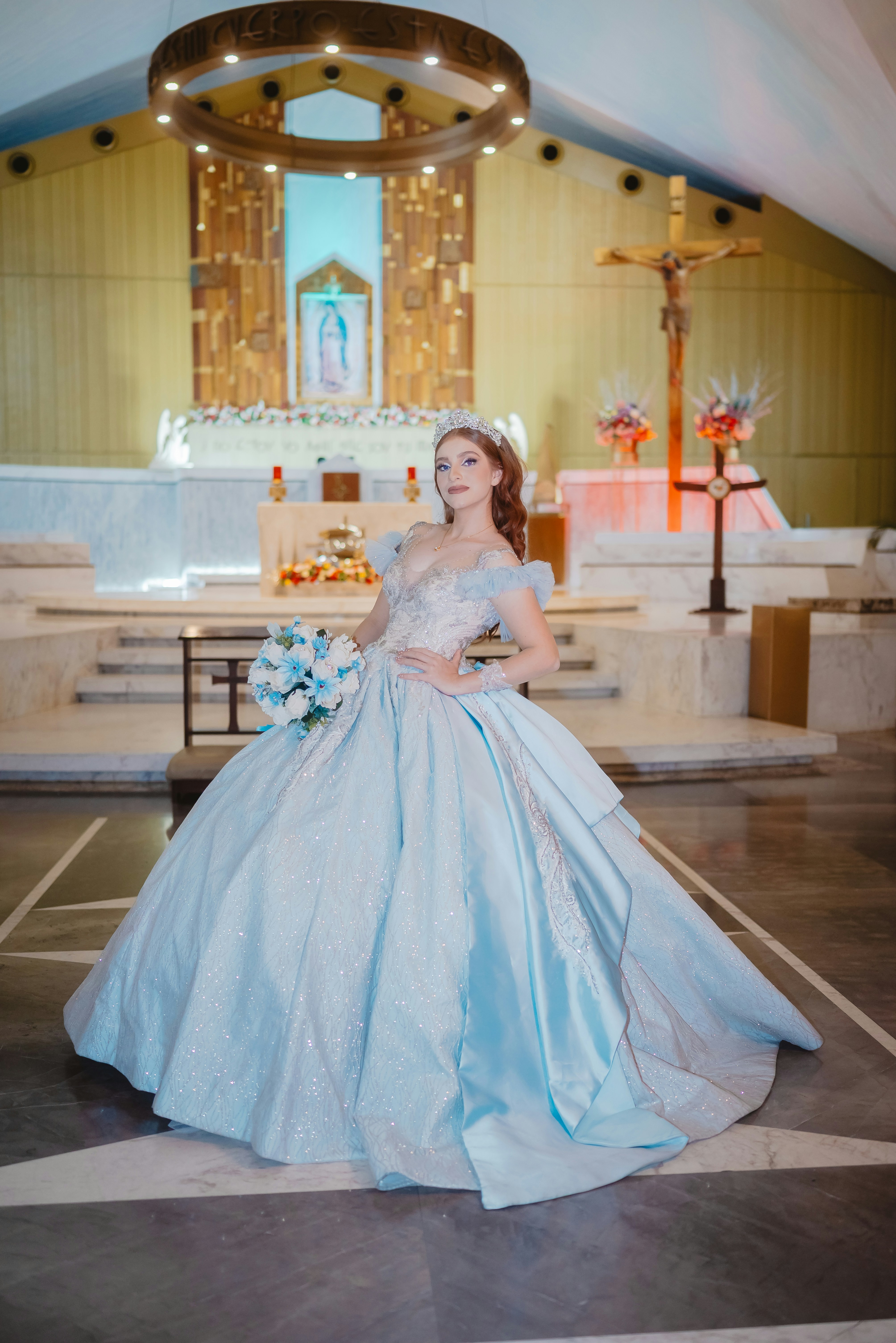 Elegance in a Celestial Ballgown