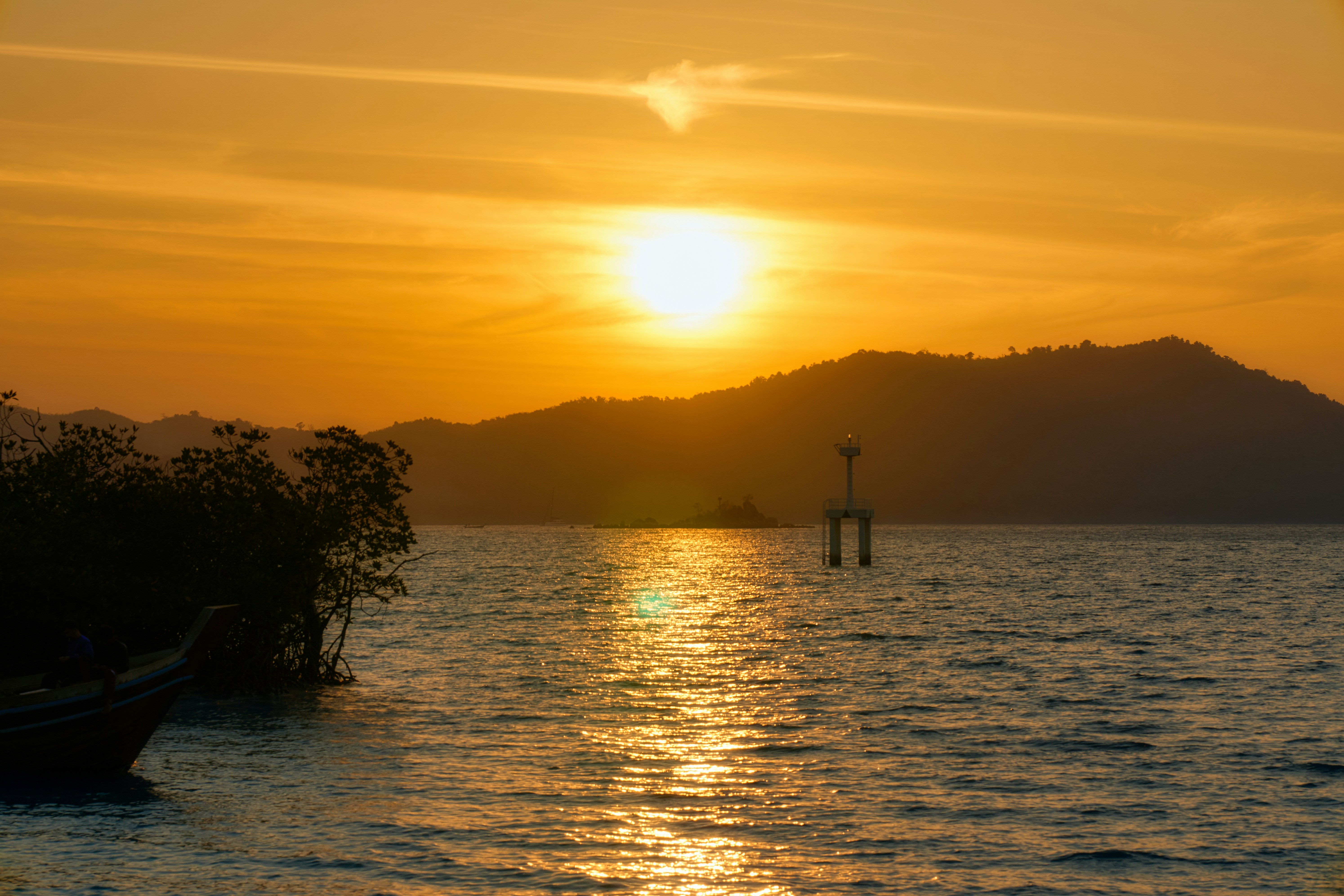 Sunlit Horizon Over Quiet Waters