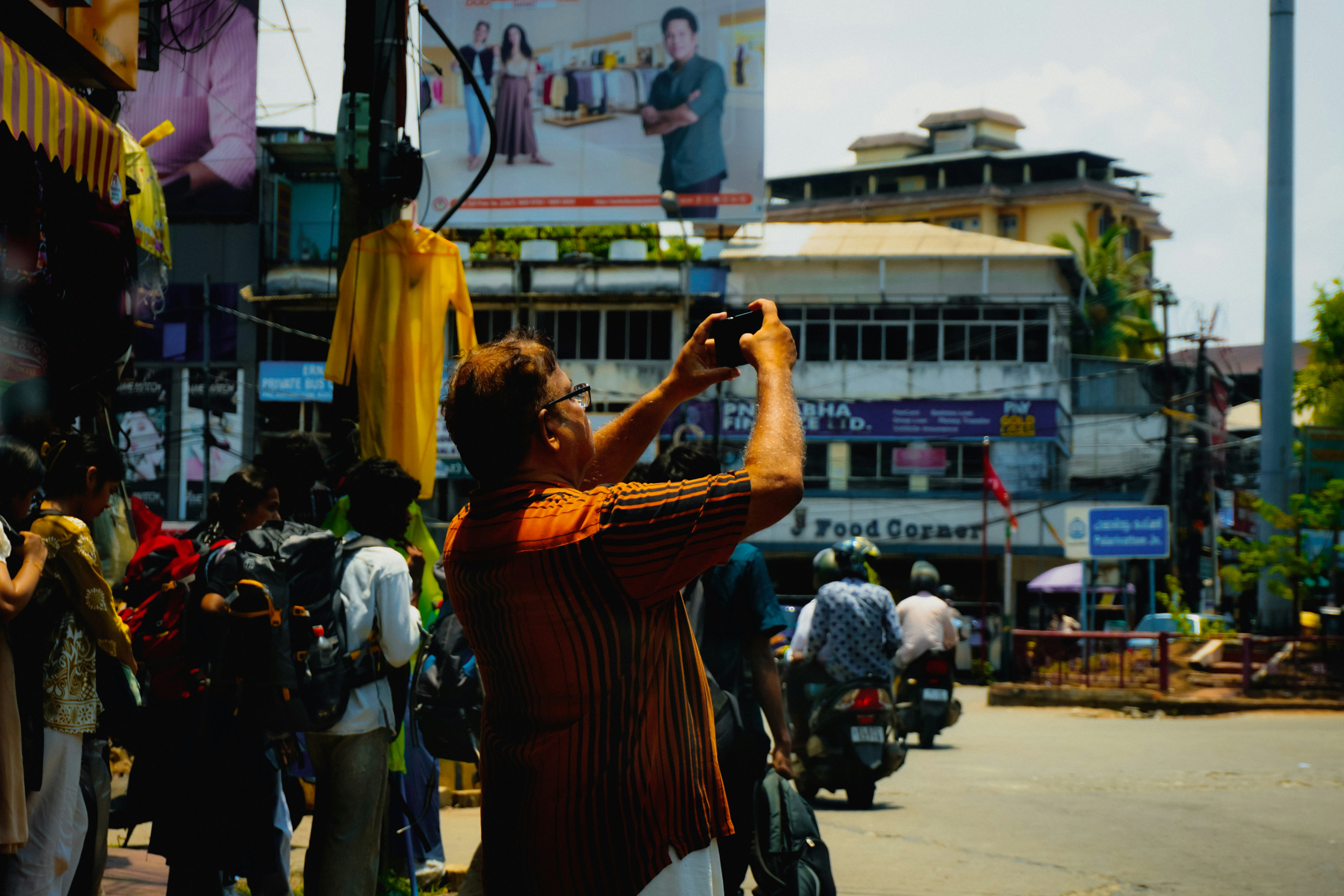 Urban Moment: A Tourist Captures the Street Scene