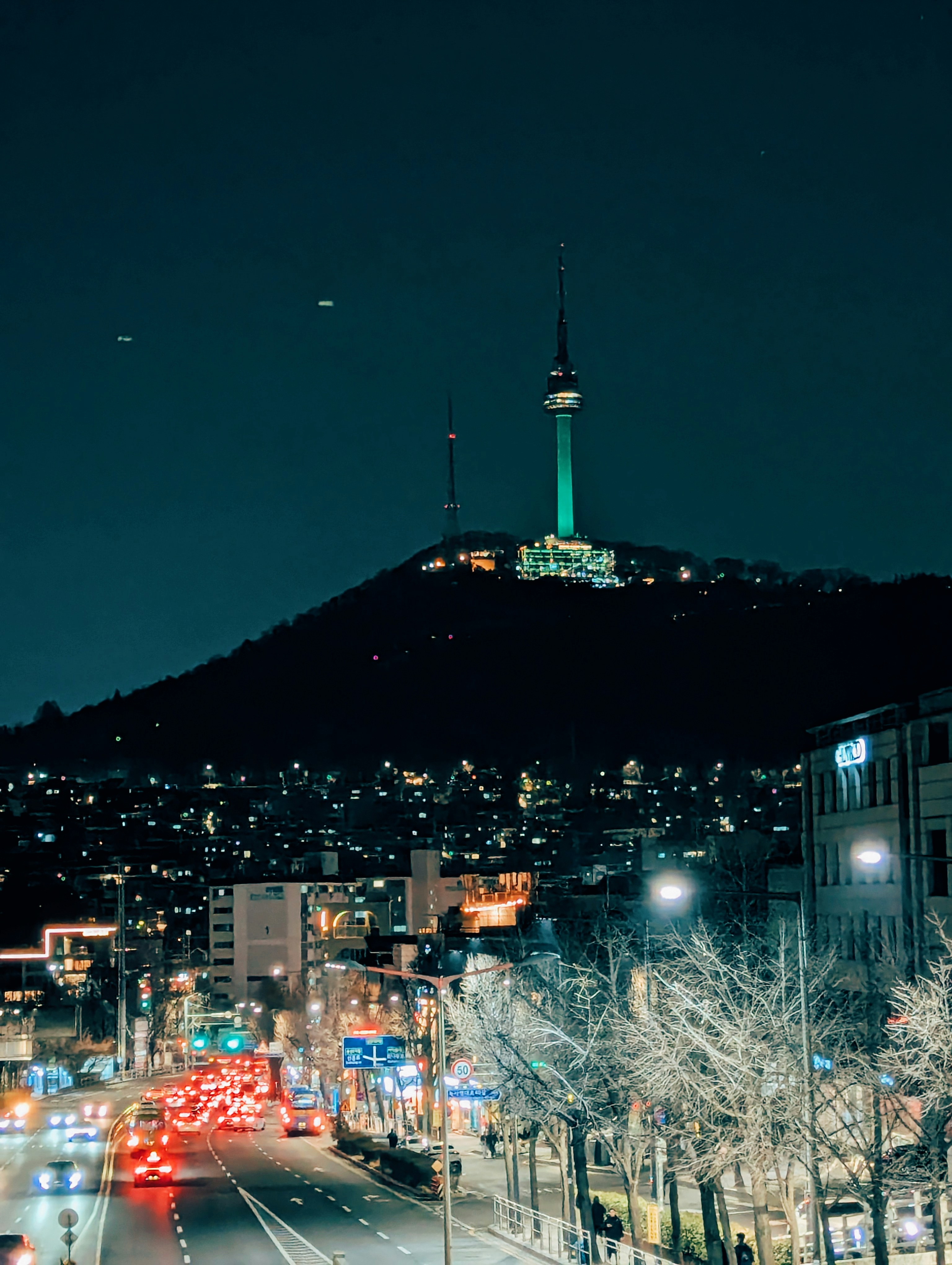 Neon Crown over a Silent City