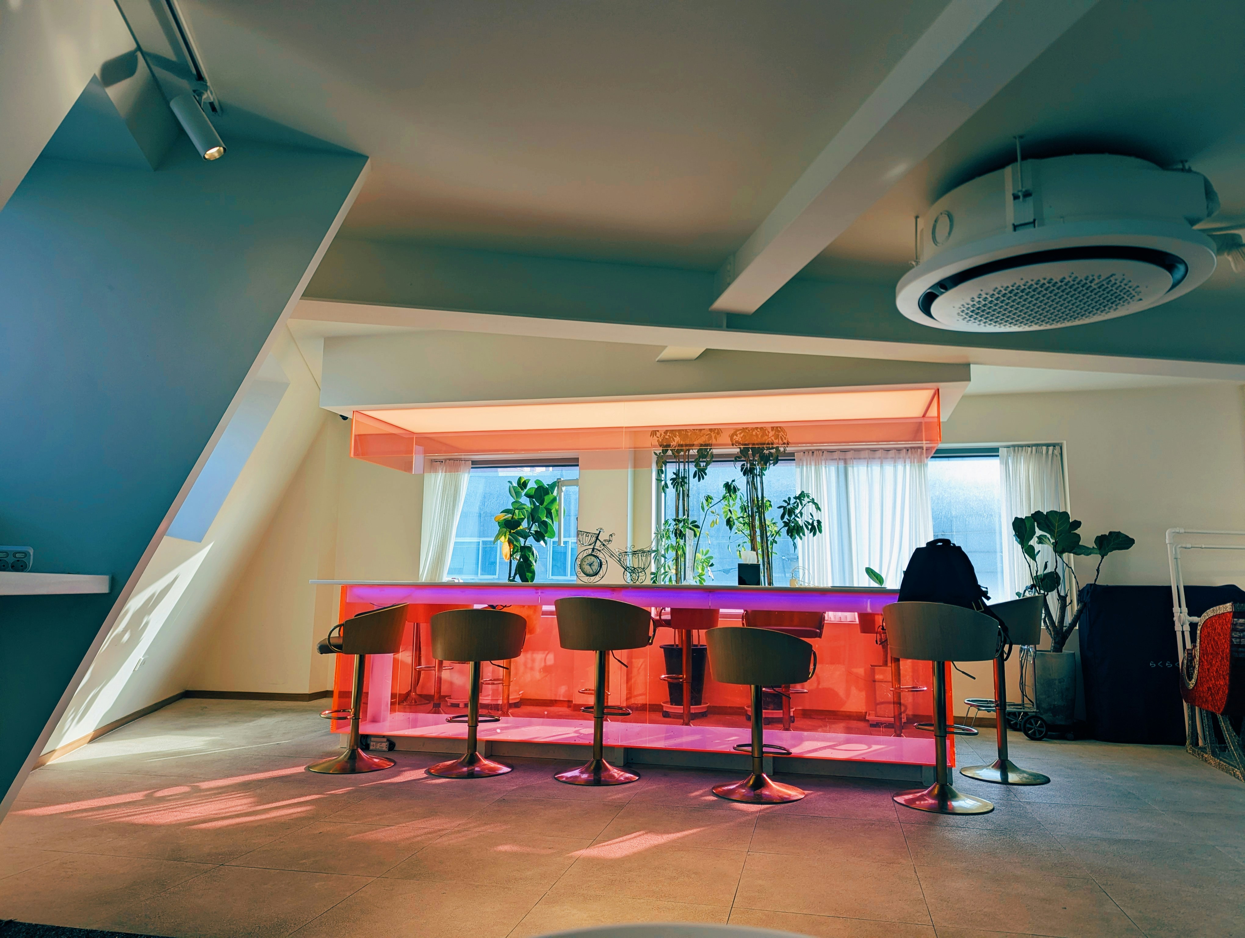 Neon Barfront in a Modern Loft